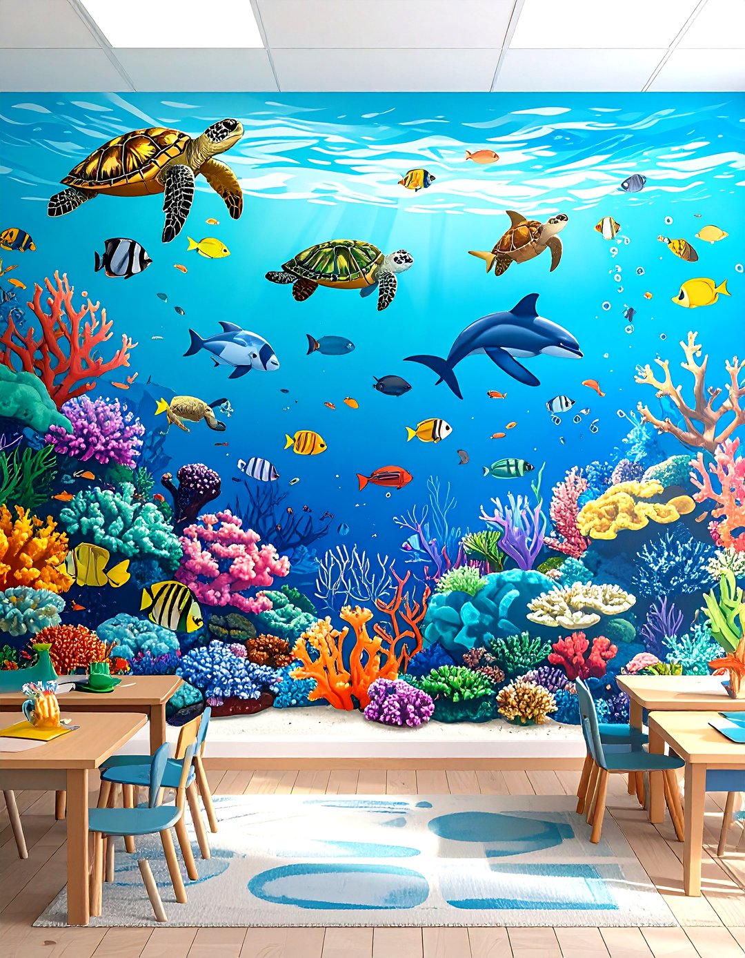 24 School Mural Ideas: Bright Classroom Wall Designs - Too Much Time