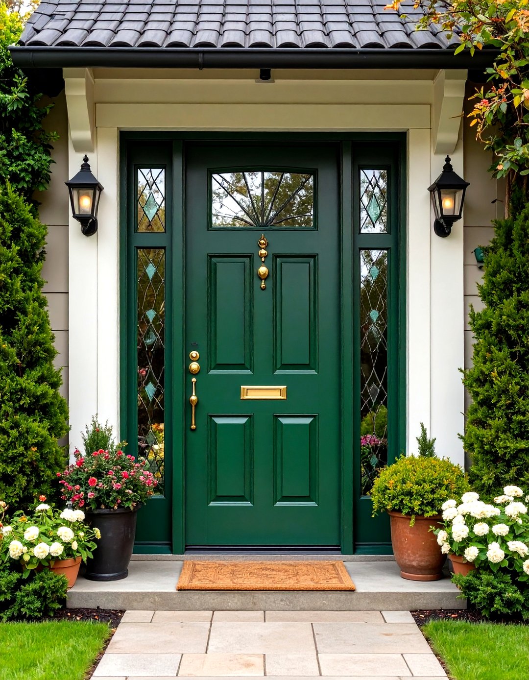 24 Olive Green Front Door Ideas That Welcome Guests - Too Much Time