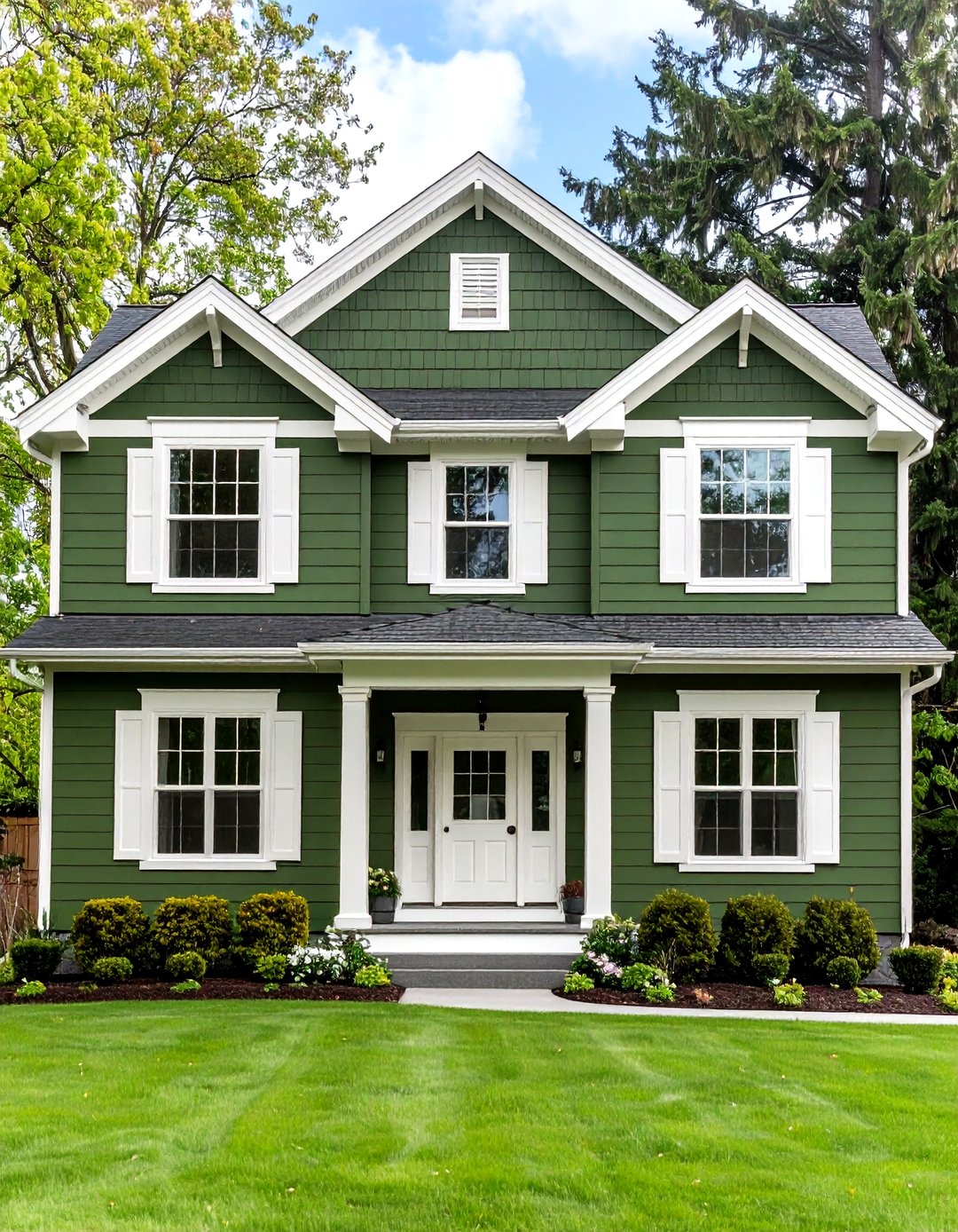 24 Olive Green House Exterior Ideas for Curb Appeal - Too Much Time