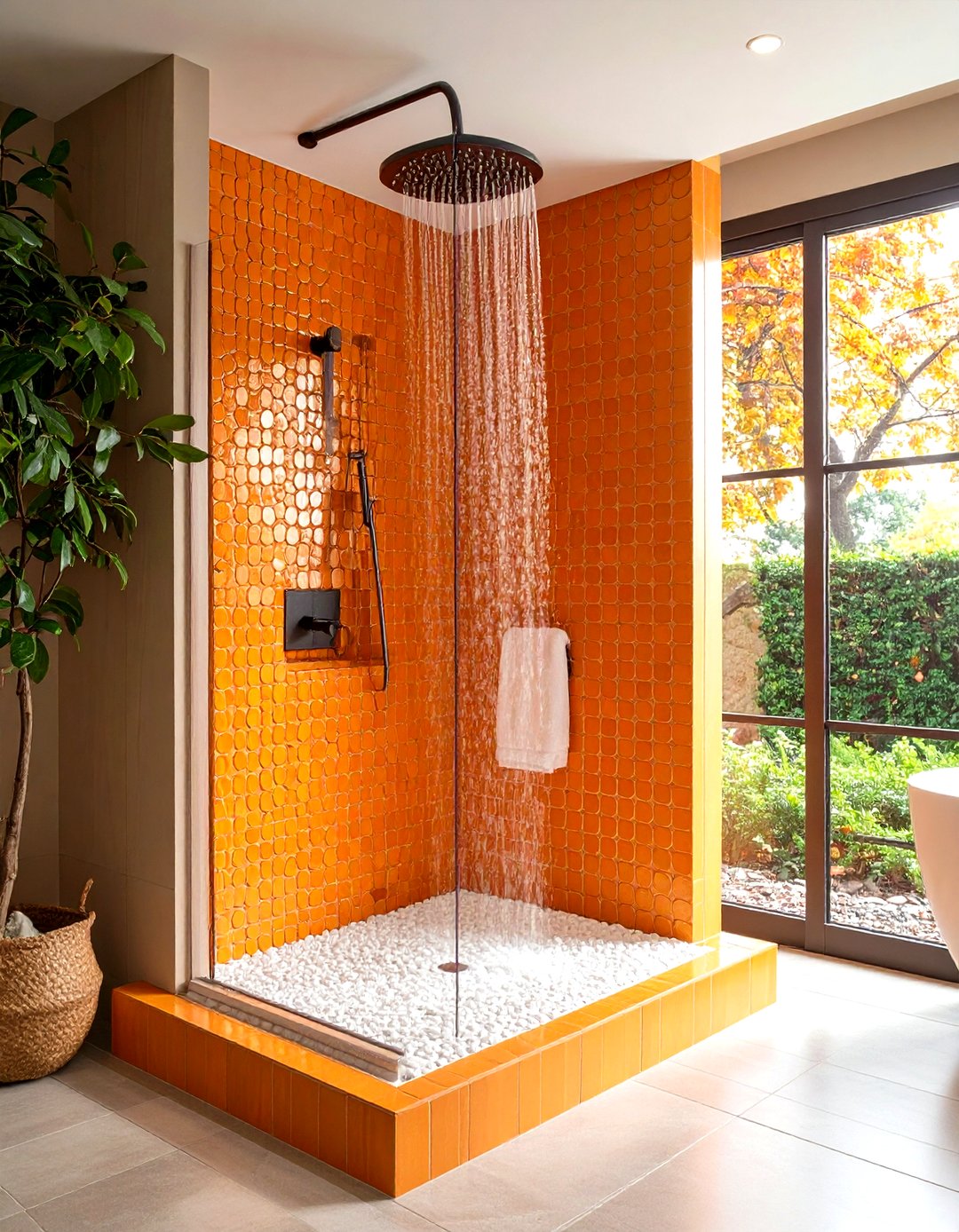 24 Orange Bathroom Ideas for a Spa-like Bath Retreat - Too Much Time