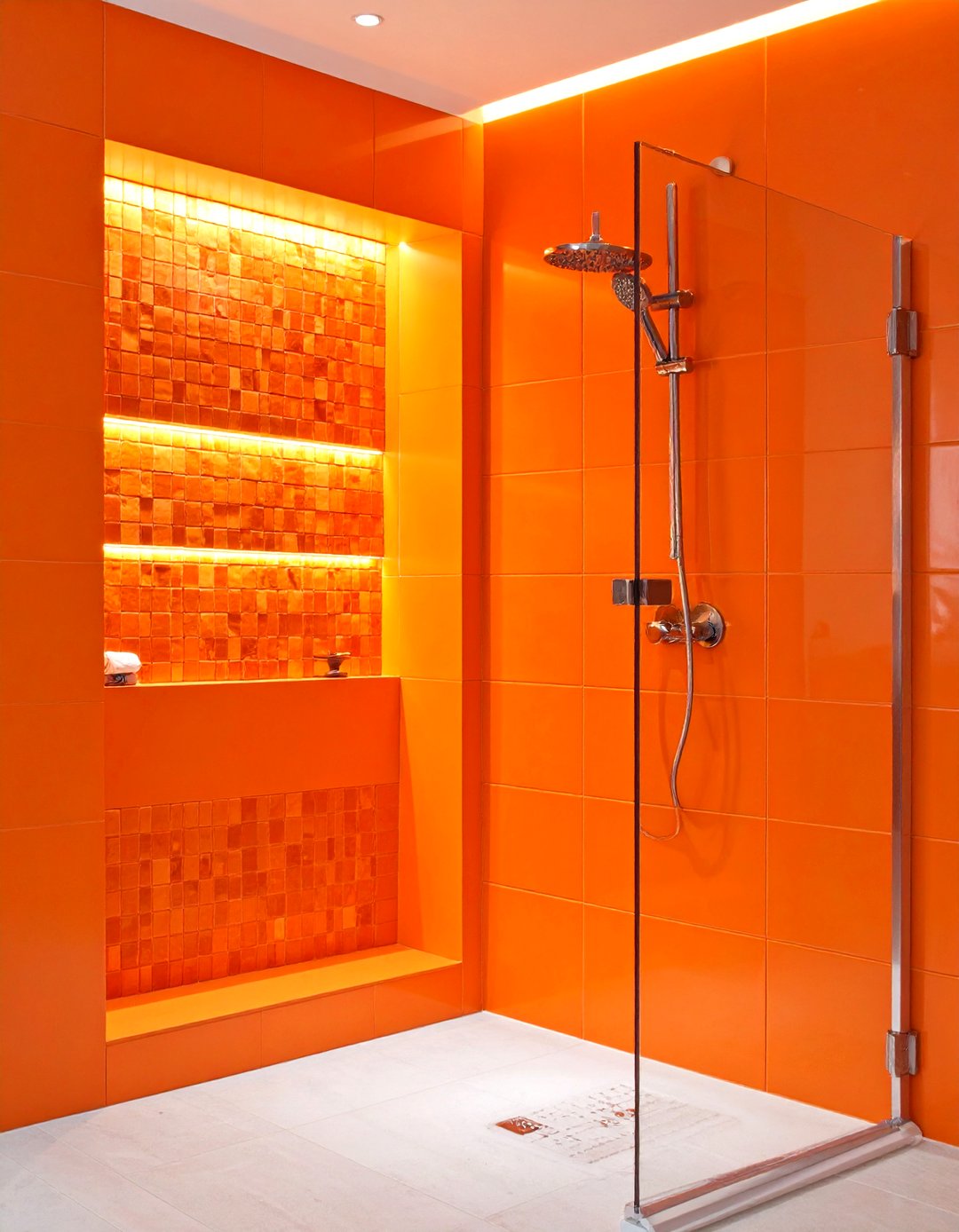 24 Orange Bathroom Ideas for a Spa-like Bath Retreat - Too Much Time