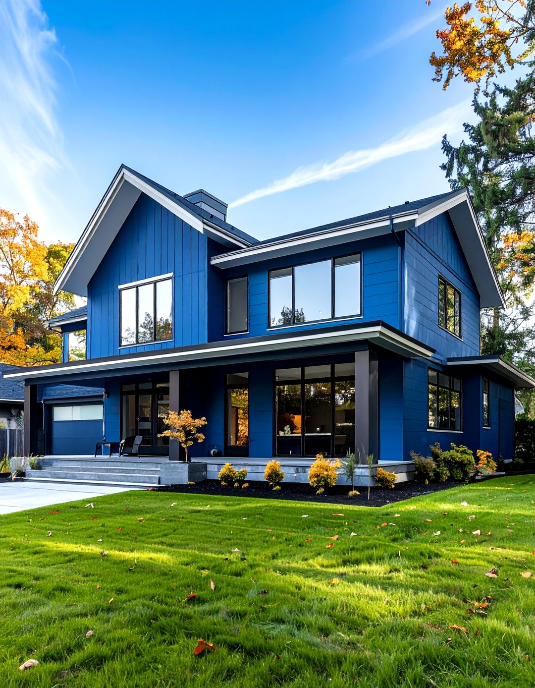 24 Blue House Siding with White Trim Ideas for Charm - Too Much Time