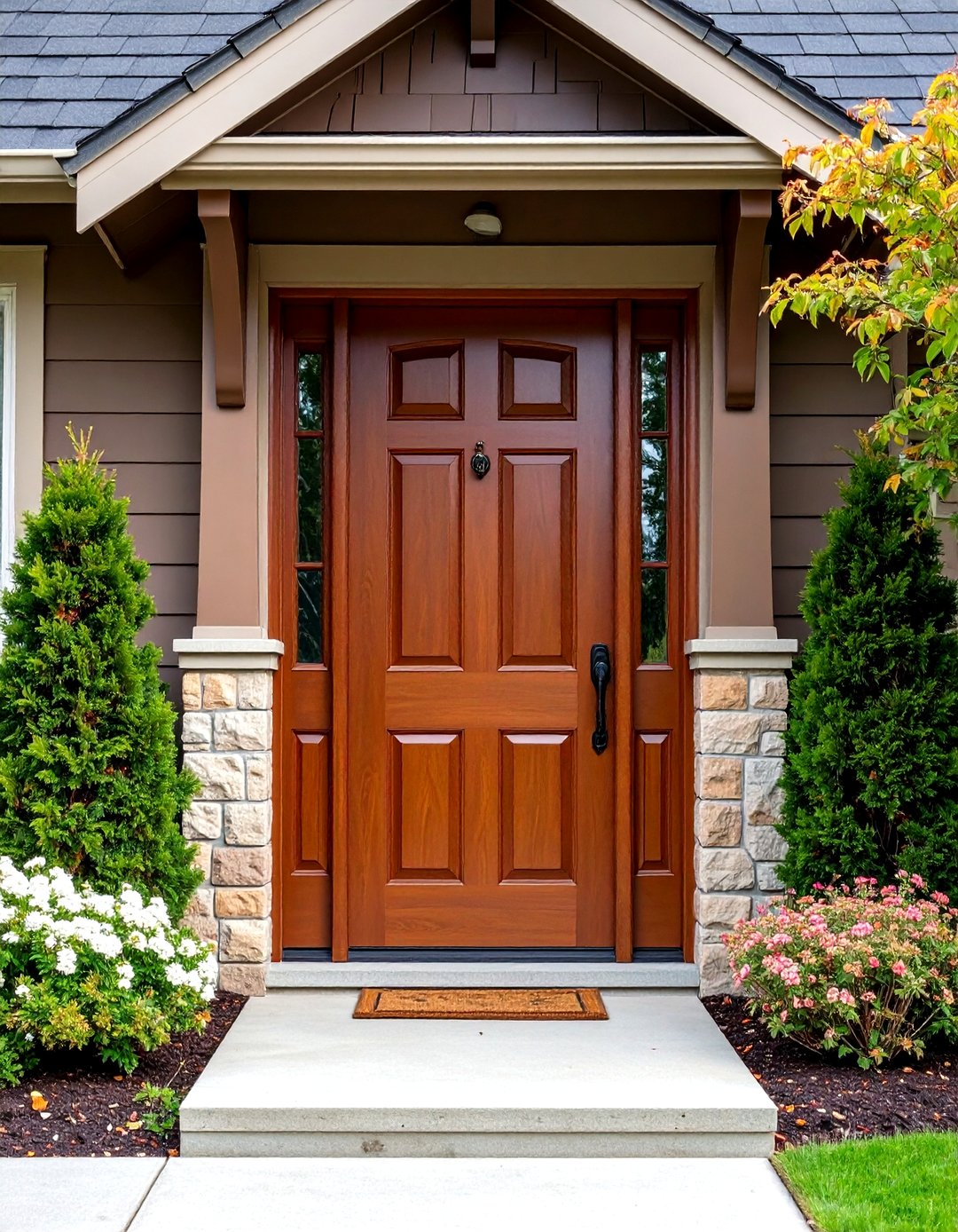 24 Brown Front Door Ideas To Boost Curb Appeal Today Too Much Time