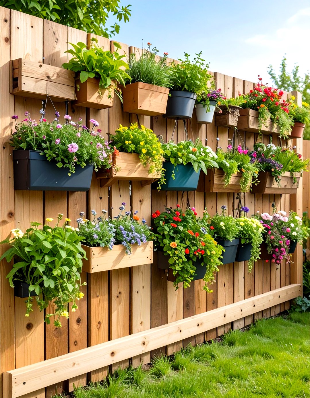 Stunning Hanging Planters On Fence Photos