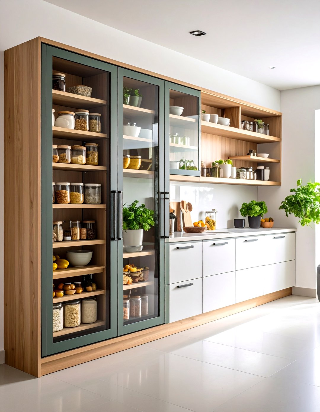 24 Modern Style Glass Kitchen Cabinets As a Focal Point - Too Much Time