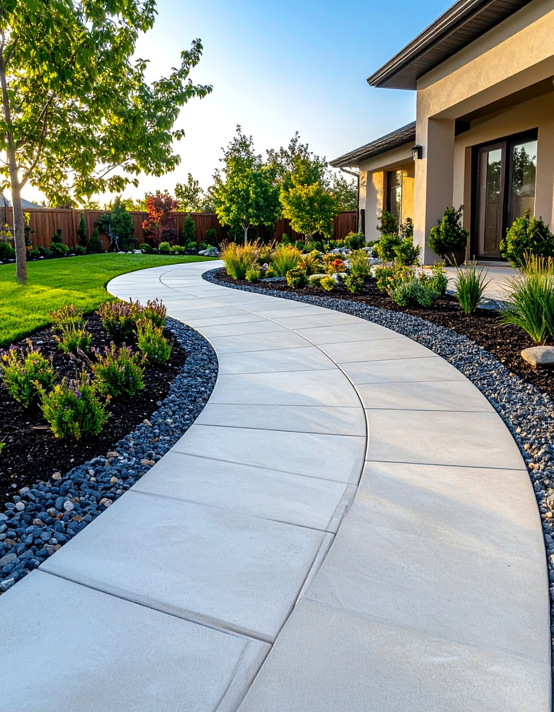 24 Curved Walkway Ideas for Outdoors and Walkways Today - Too Much Time