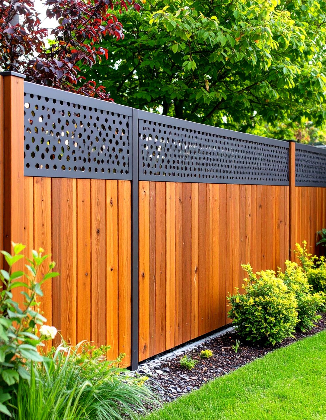 24 Metal and Wood Fence Ideas for Durable, Stylish Boundaries - Too ...