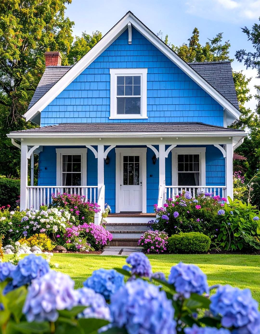 24 Blue House Siding with White Trim Ideas for Charm - Too Much Time