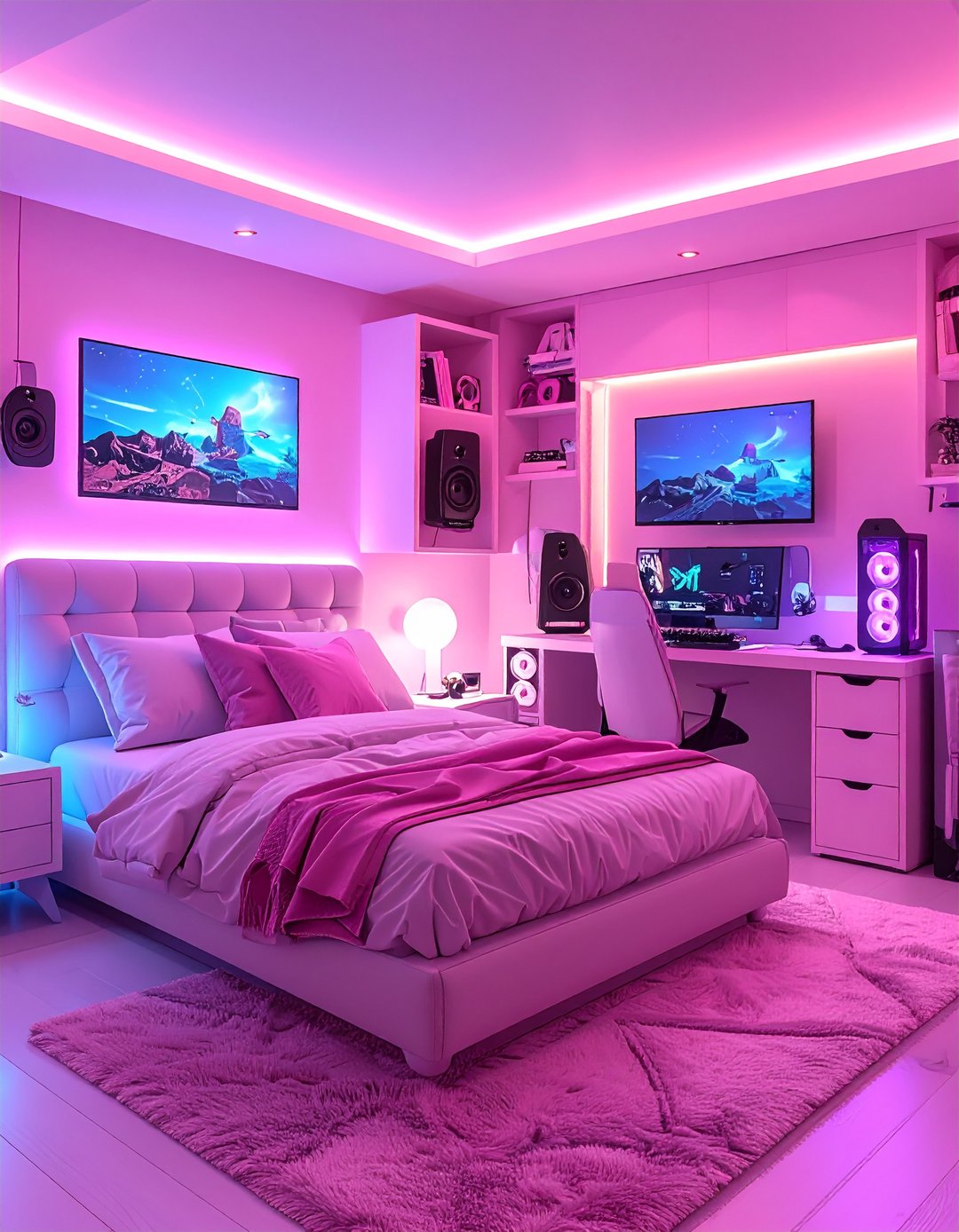 24 Pink Gaming Setup Ideas for a Sleek Workspace Setup - Too Much Time