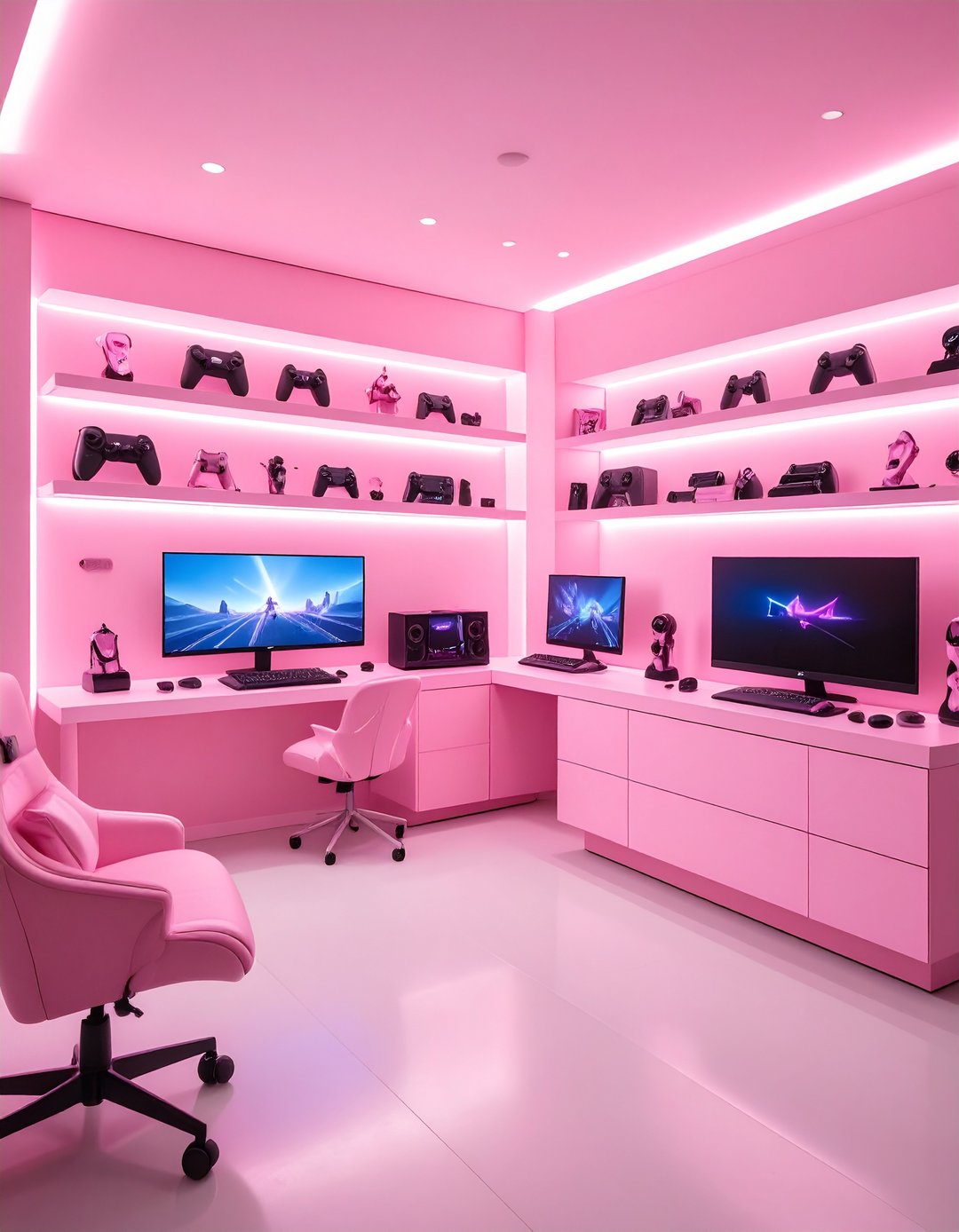 24 Pink Gaming Setup Ideas for a Sleek Workspace Setup - Too Much Time