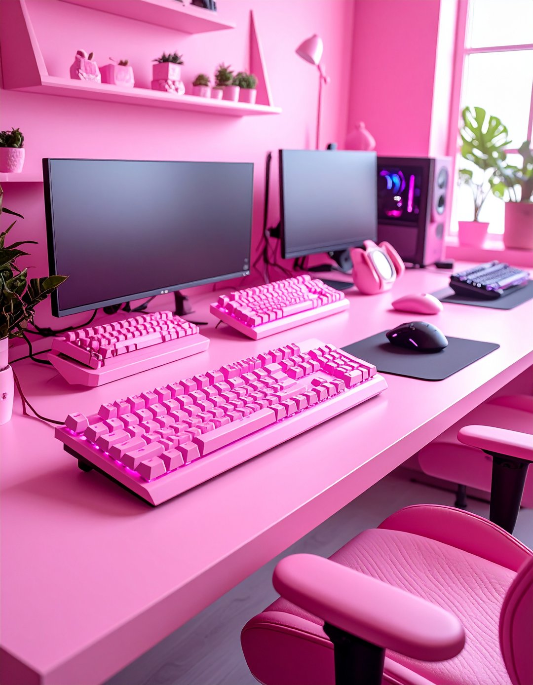24 Pink Gaming Setup Ideas for a Sleek Workspace Setup - Too Much Time