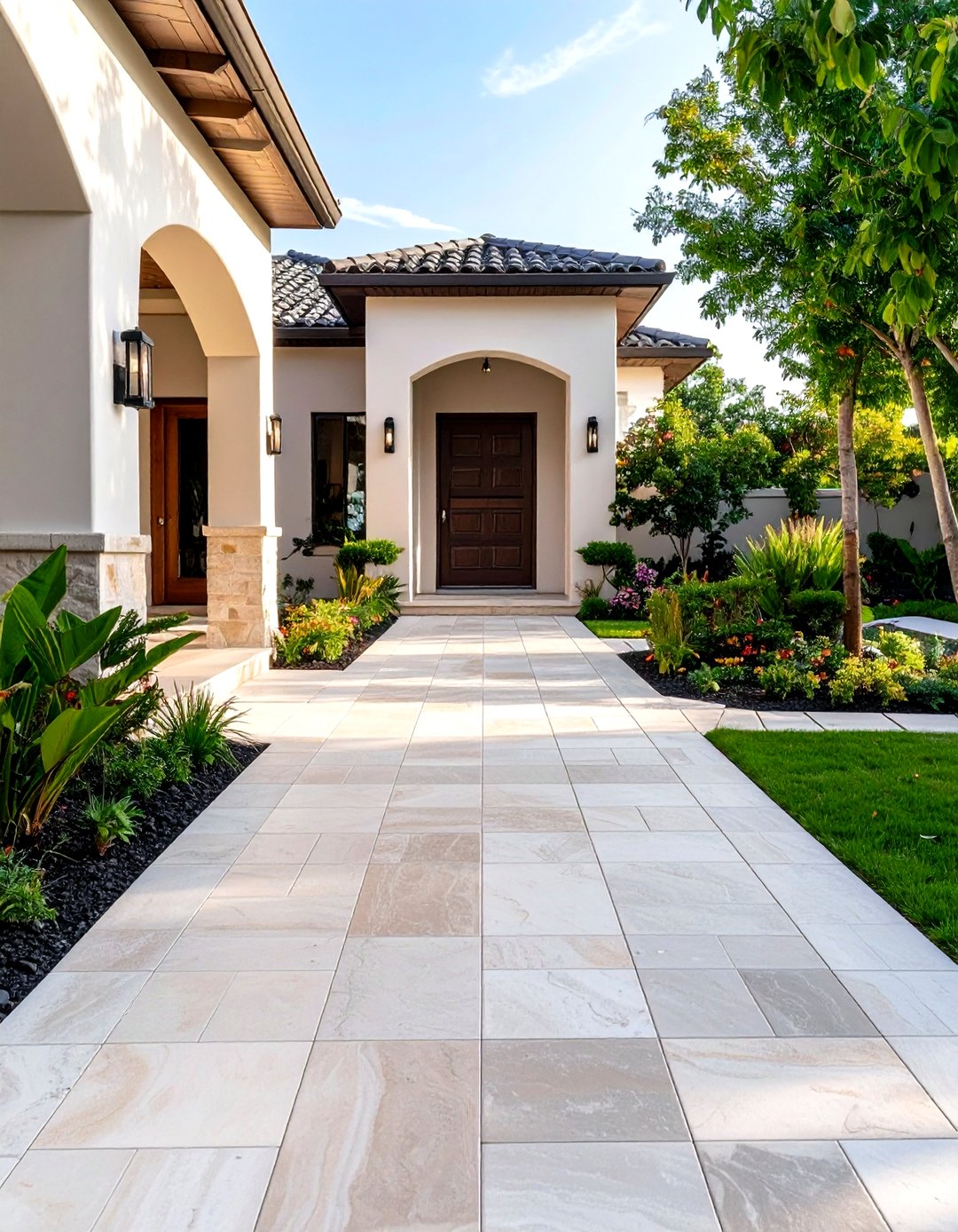 24 Front Walkway Ideas to Create Welcoming Entrance - Too Much Time