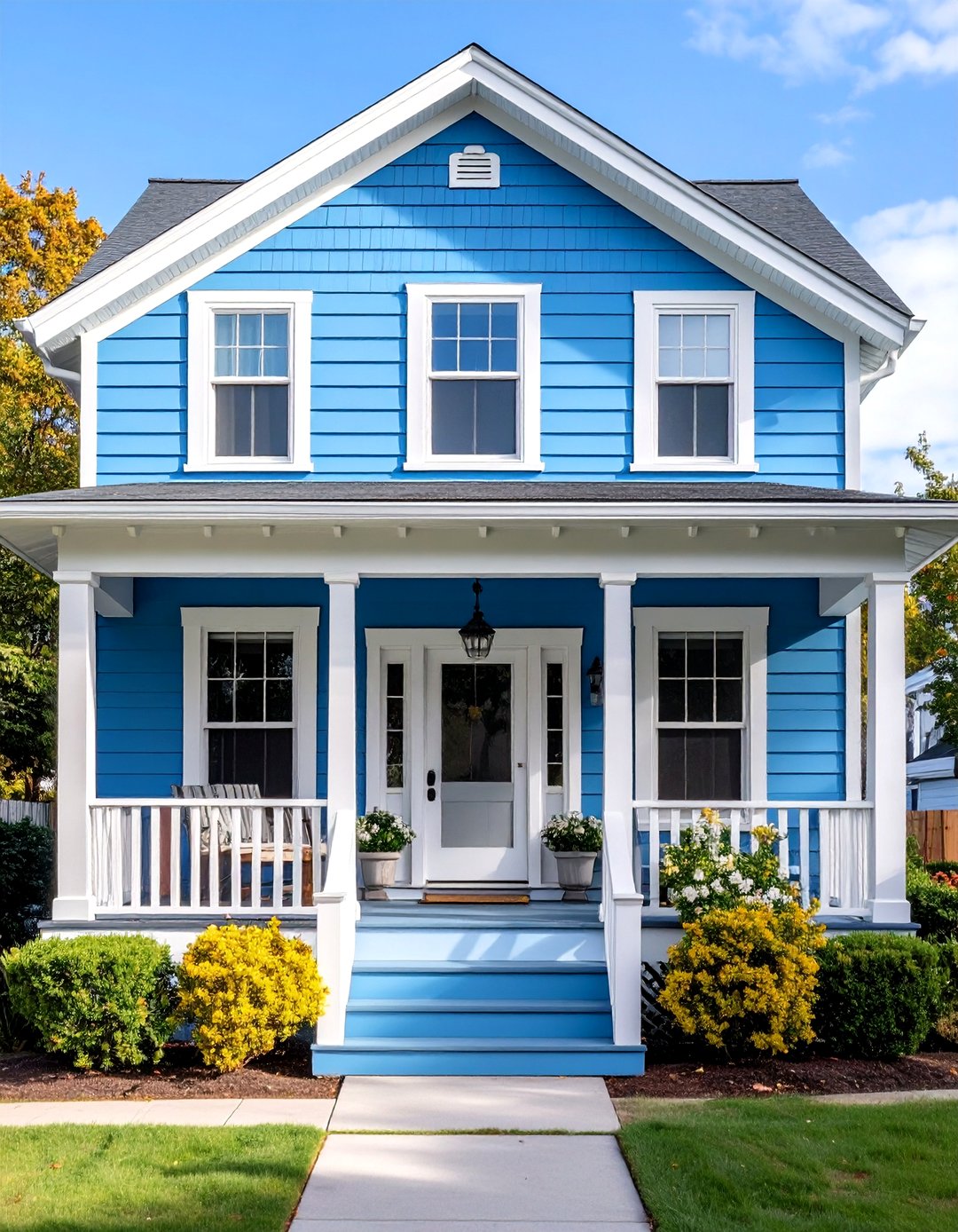 24 Blue House Siding with White Trim Ideas for Charm - Too Much Time