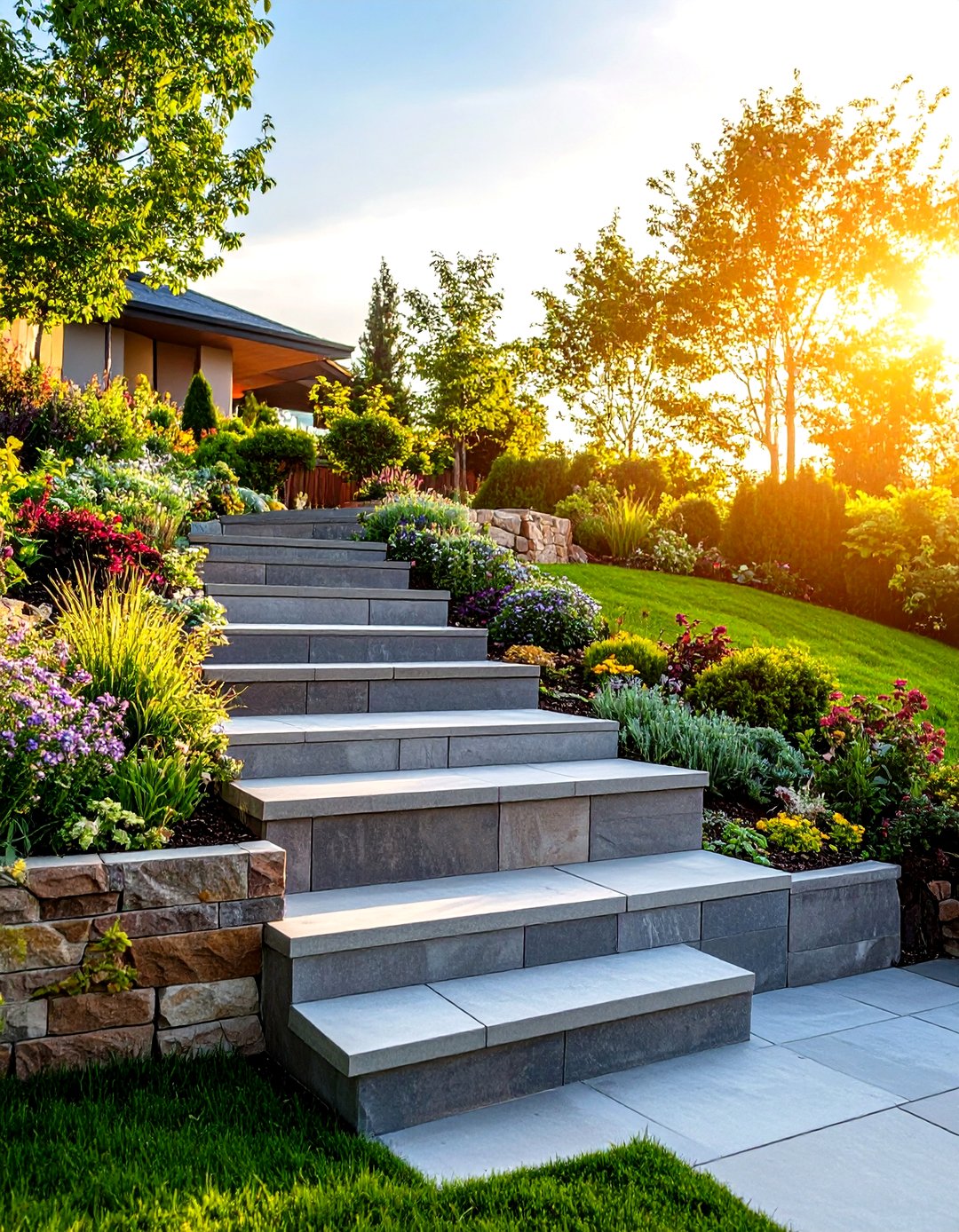 24 Sloped Walkway Ideas for Outdoor Paths and Steps - Too Much Time