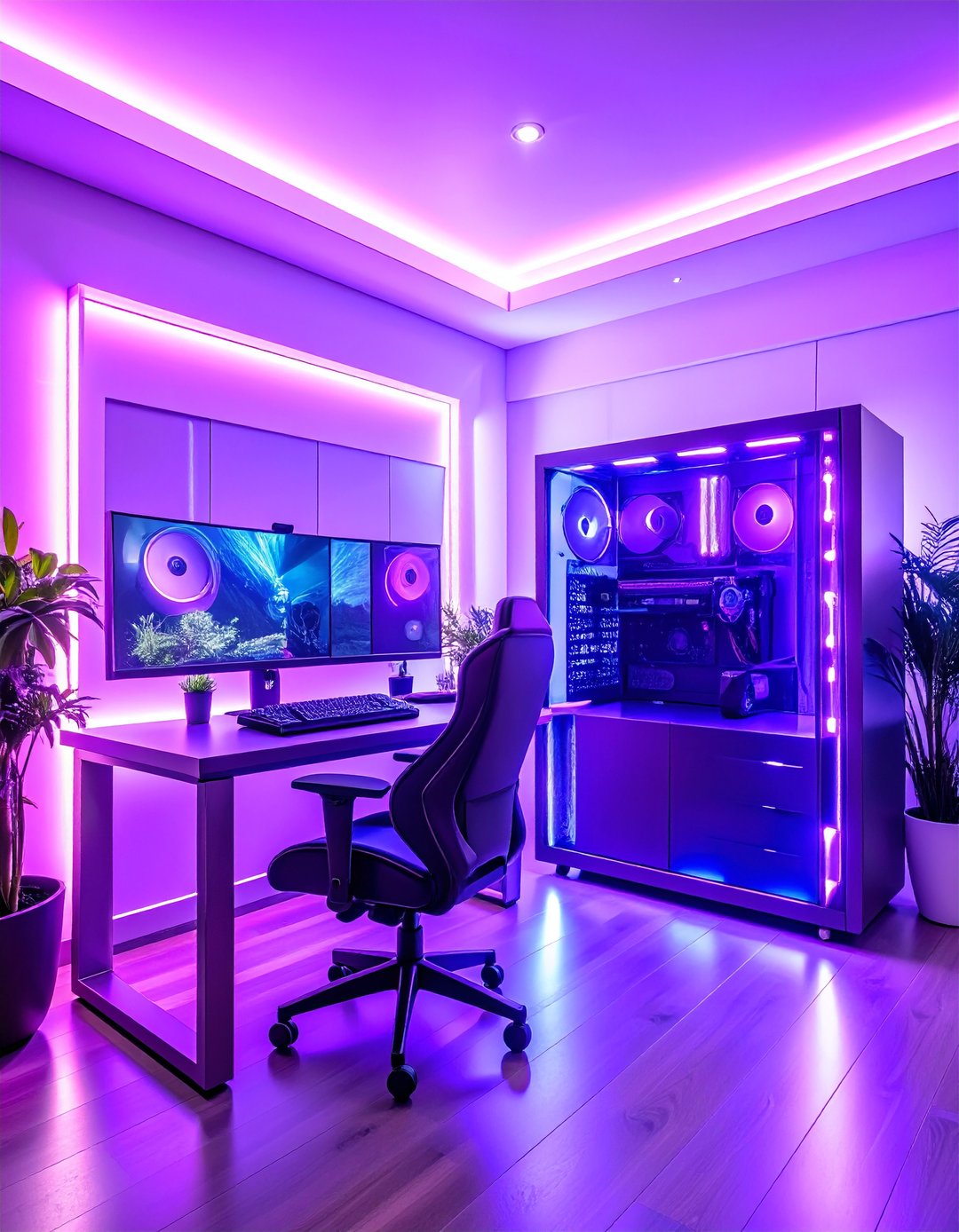 24 Purple Gaming Setup Ideas: Create a Comfy Desk Space - Too Much Time
