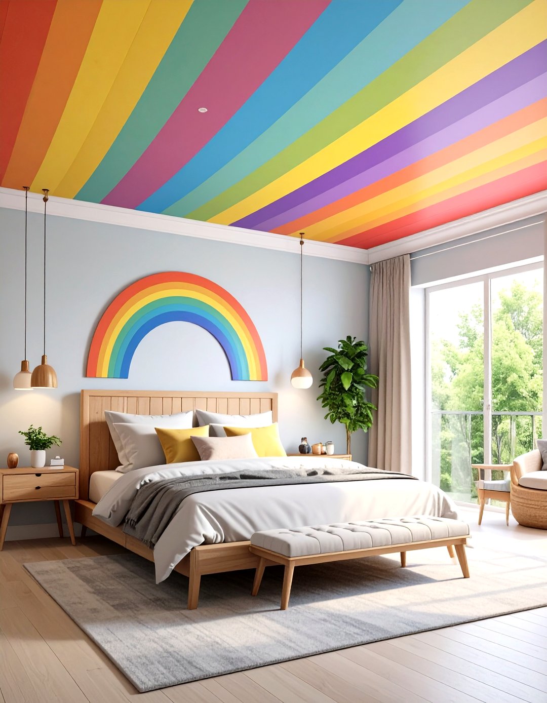 24 Rainbow Bedroom Ideas: Cozy and Colorful Spaces - Too Much Time