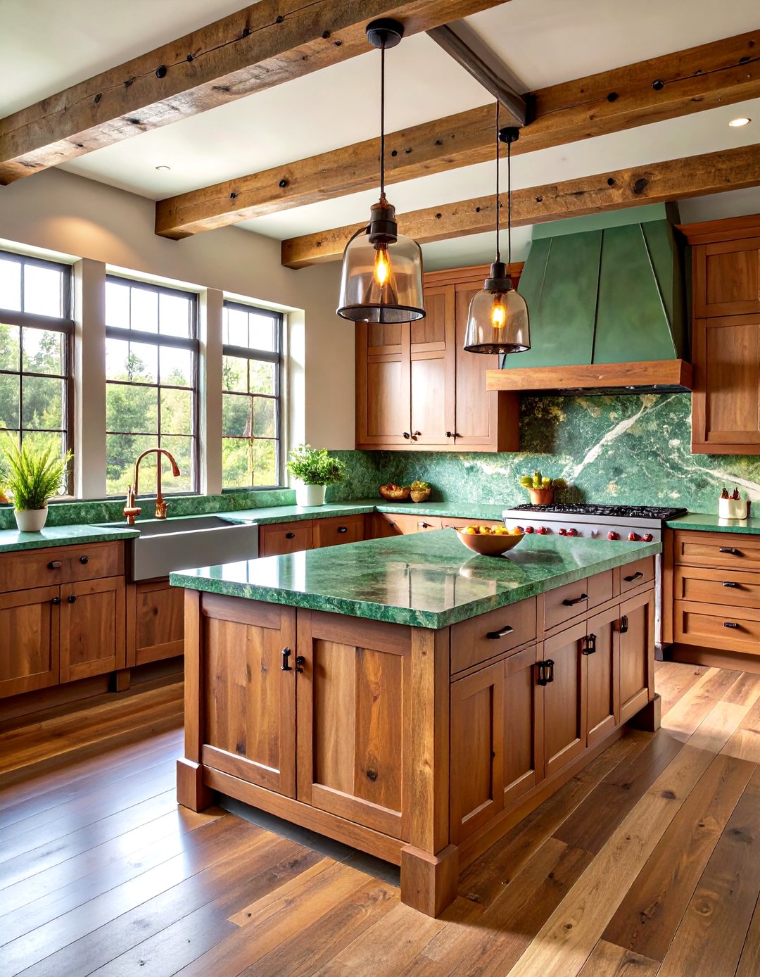 24 Kitchen with Green Countertops Ideas for Chic Design - Too Much Time