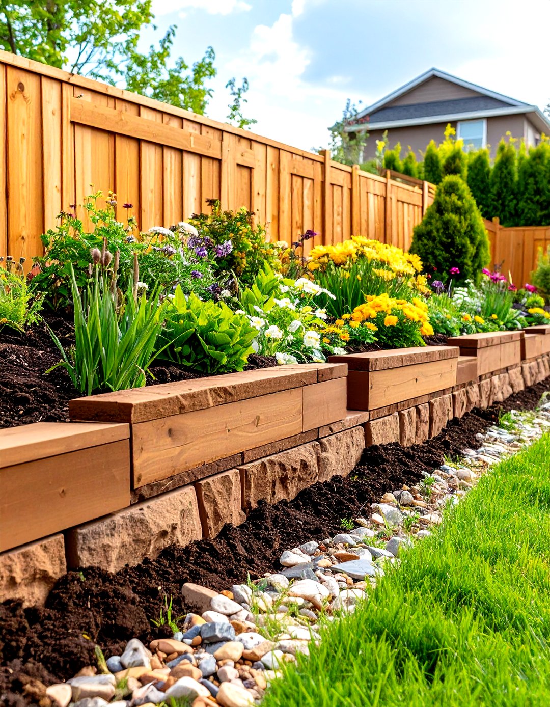 24 Inexpensive Retaining Wall Ideas for Budget Yards - Too Much Time