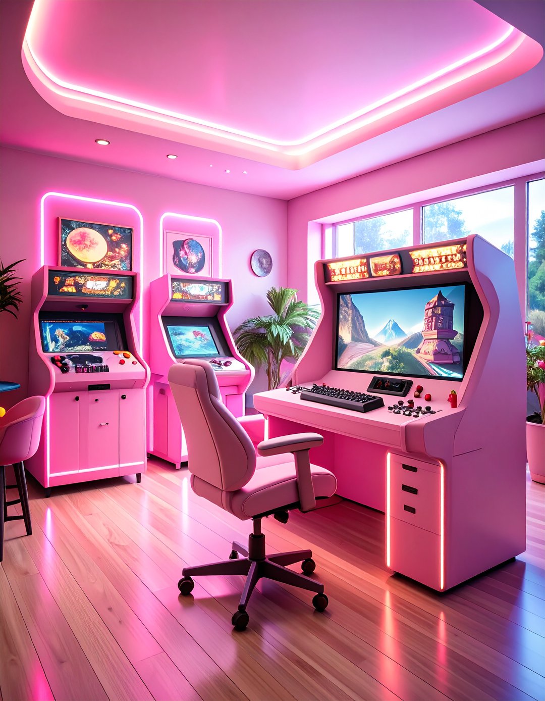 24 Pink Gaming Setup Ideas for a Sleek Workspace Setup - Too Much Time
