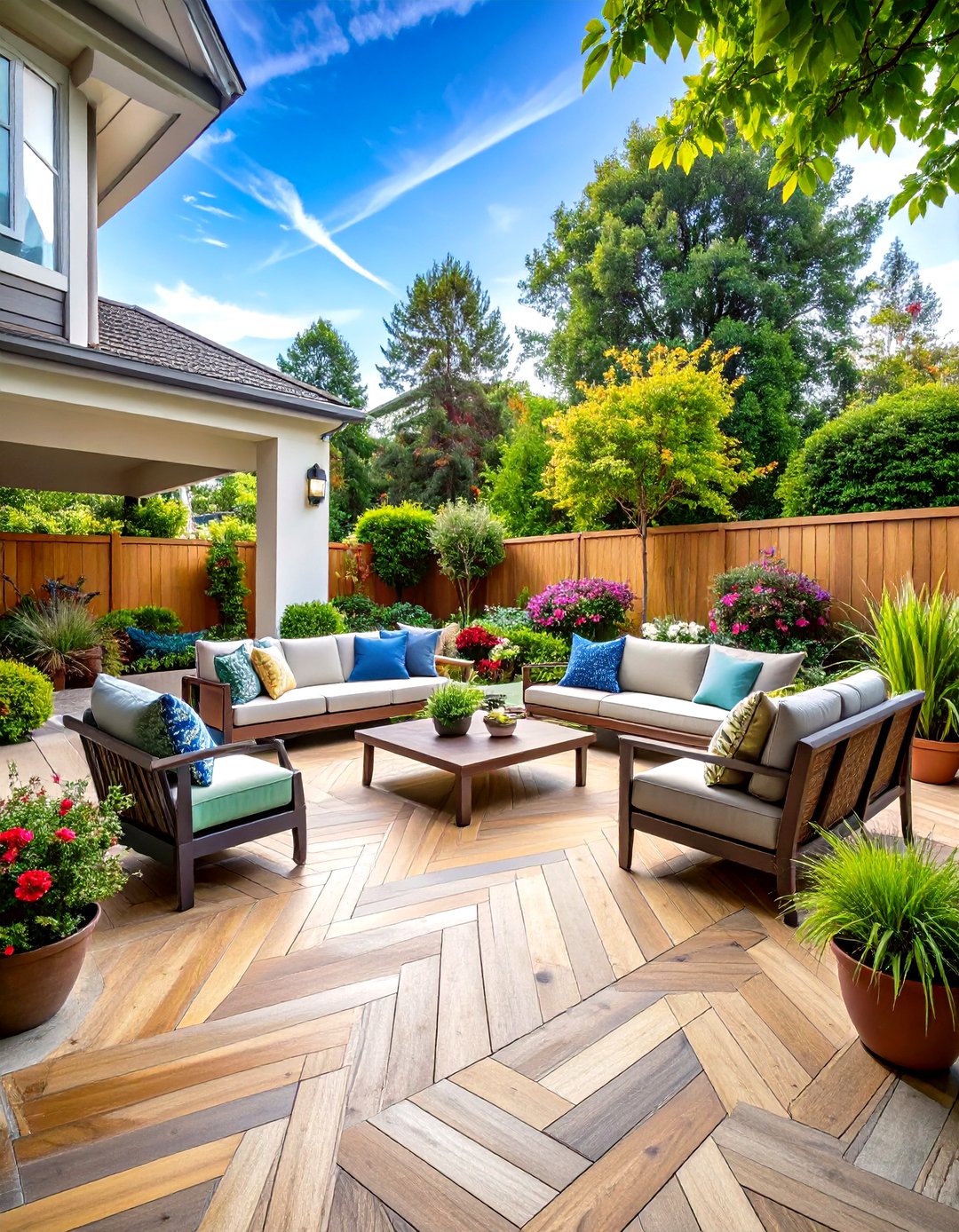 24 Herringbone Brick Patio Designs for Elegant Patios - Too Much Time