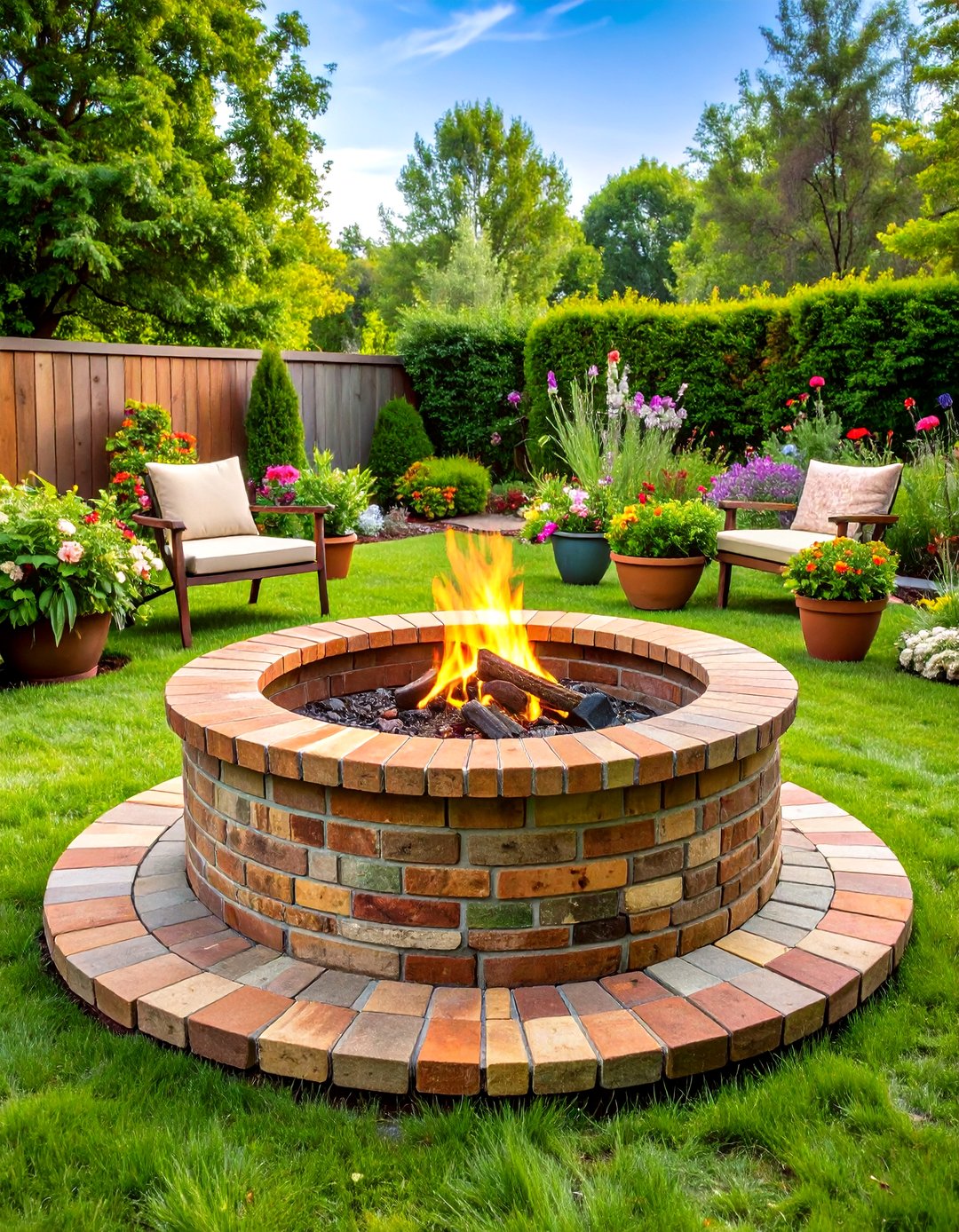 24 Brick Fire Pit Ideas: Cozy Outdoor Spaces for Summer - Too Much Time