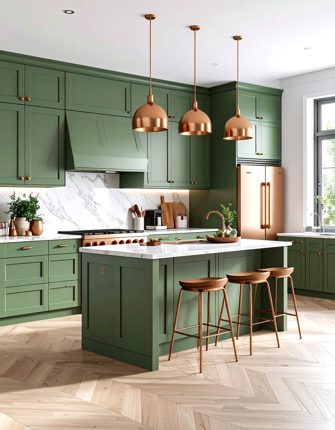 24 Rustic Sage Green Kitchen Cabinets for Warm Neutrals - Too Much Time