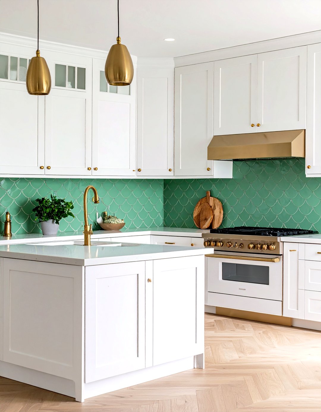 24 Kitchen with Green Backsplash Ideas for Chic Design - Too Much Time
