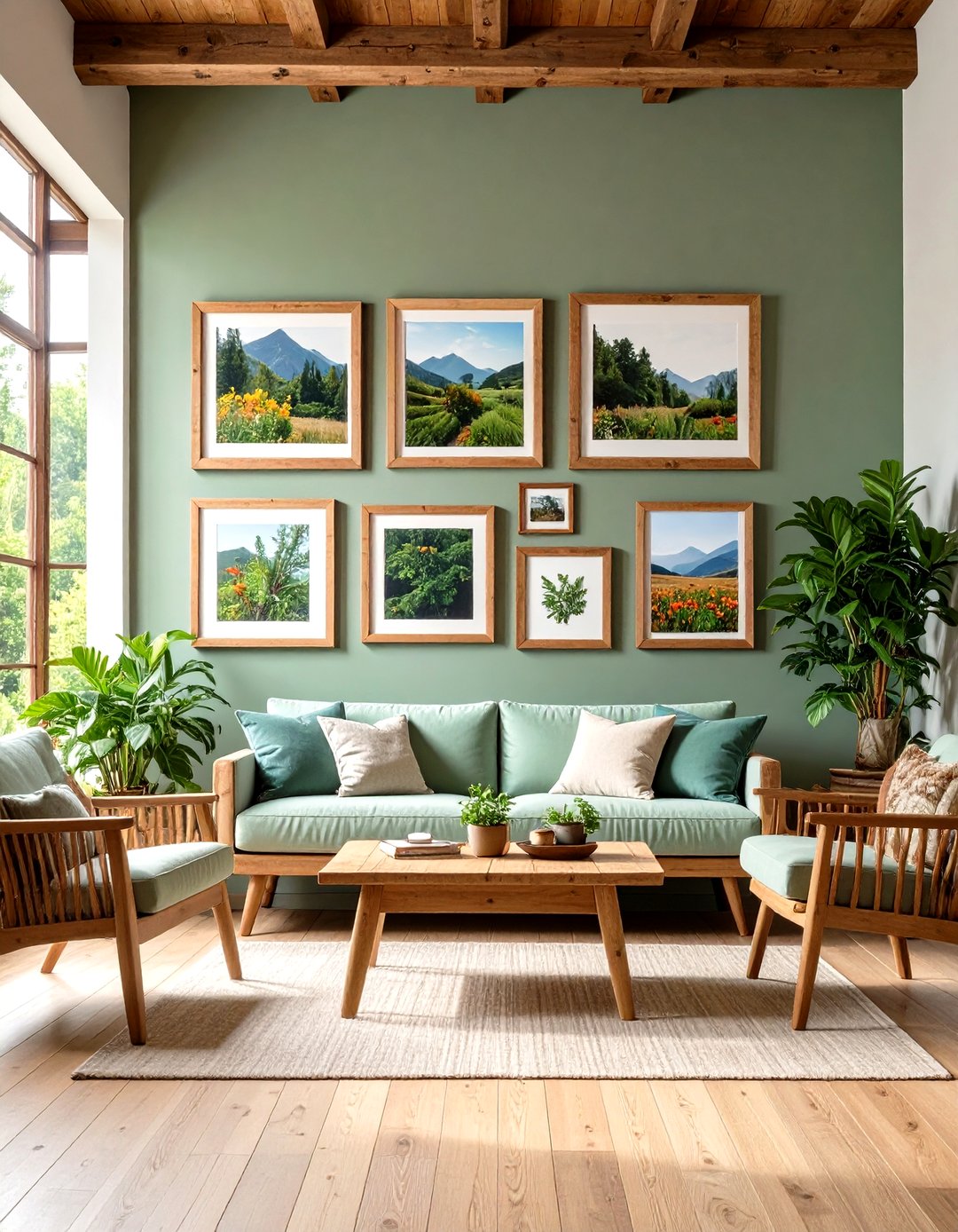 24 Rustic Sage Green Living Room Ideas for Cozy Decor - Too Much Time