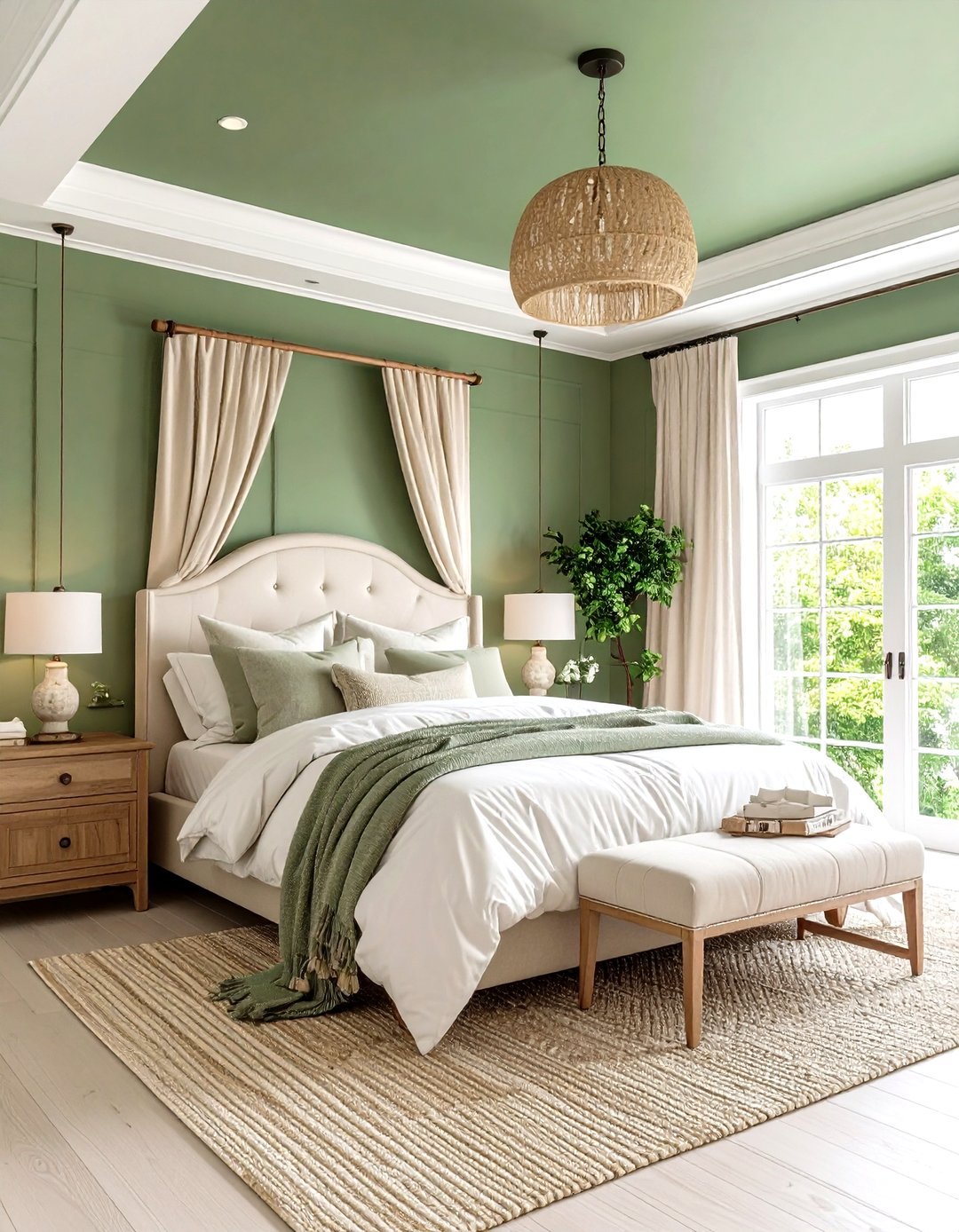 24 Green Ceiling Ideas to Brighten Kitchens and Baths - Too Much Time