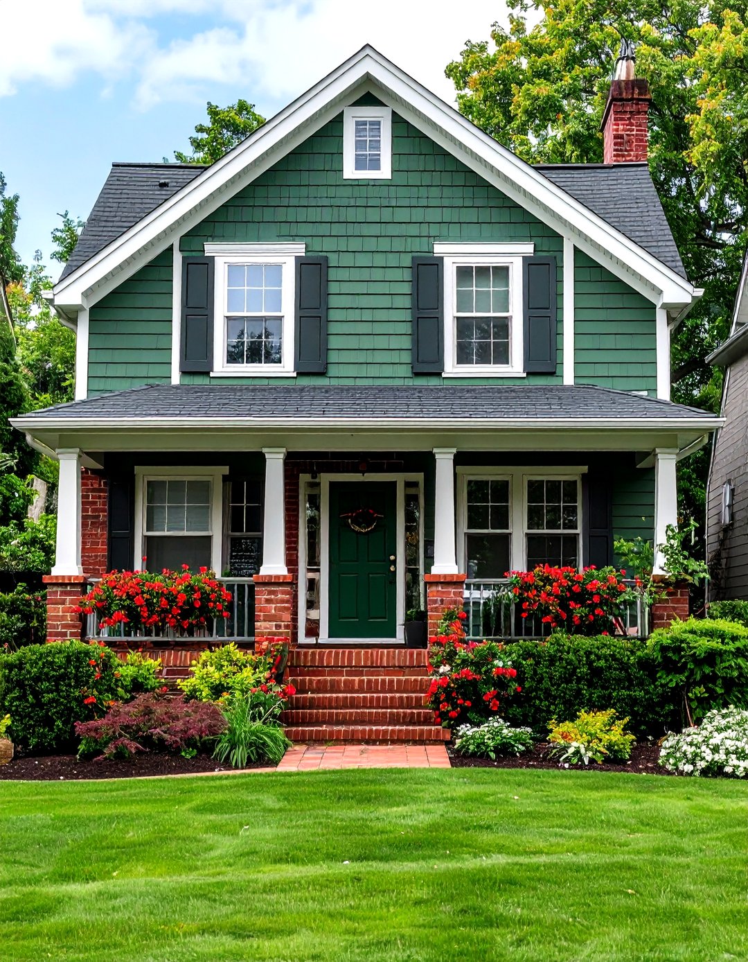 24 Exterior House Color Schemes with Sage Green Siding - Too Much Time