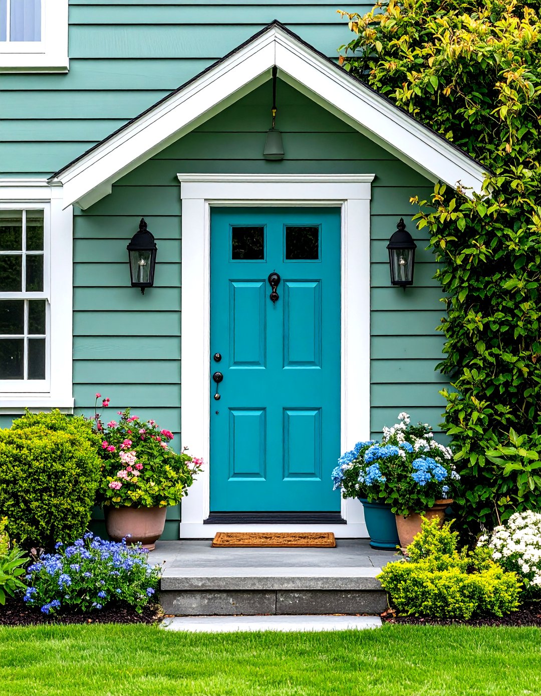 24 Exterior House Color Schemes With Sage Green Siding Too Much Time