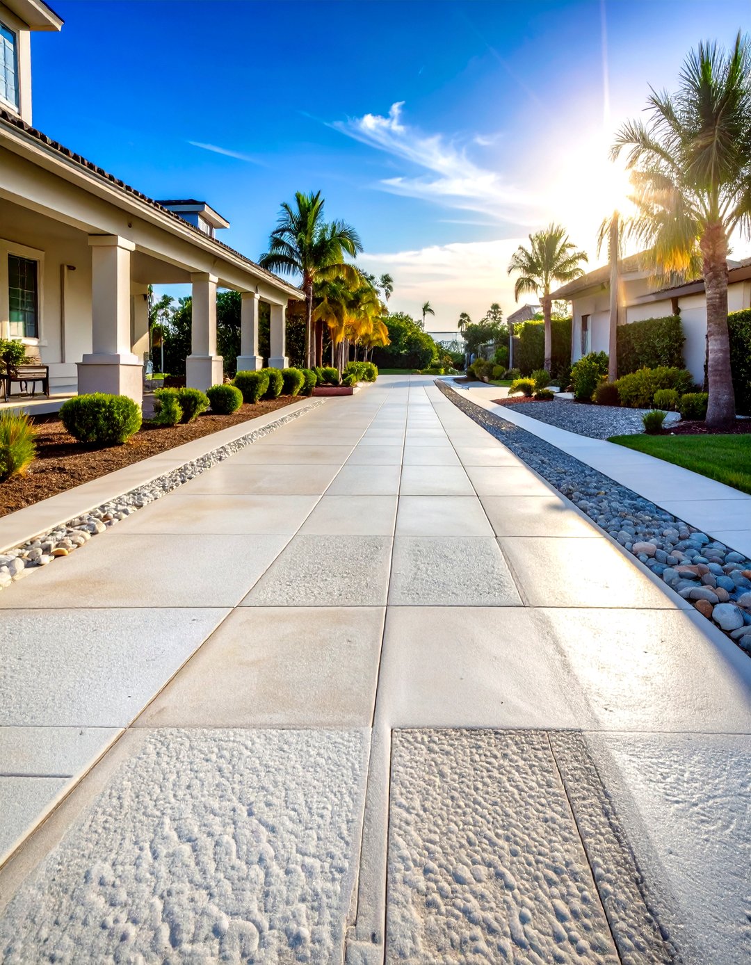 24 Concrete Driveway Ideas for Bold Curb Appeal Today - Too Much Time