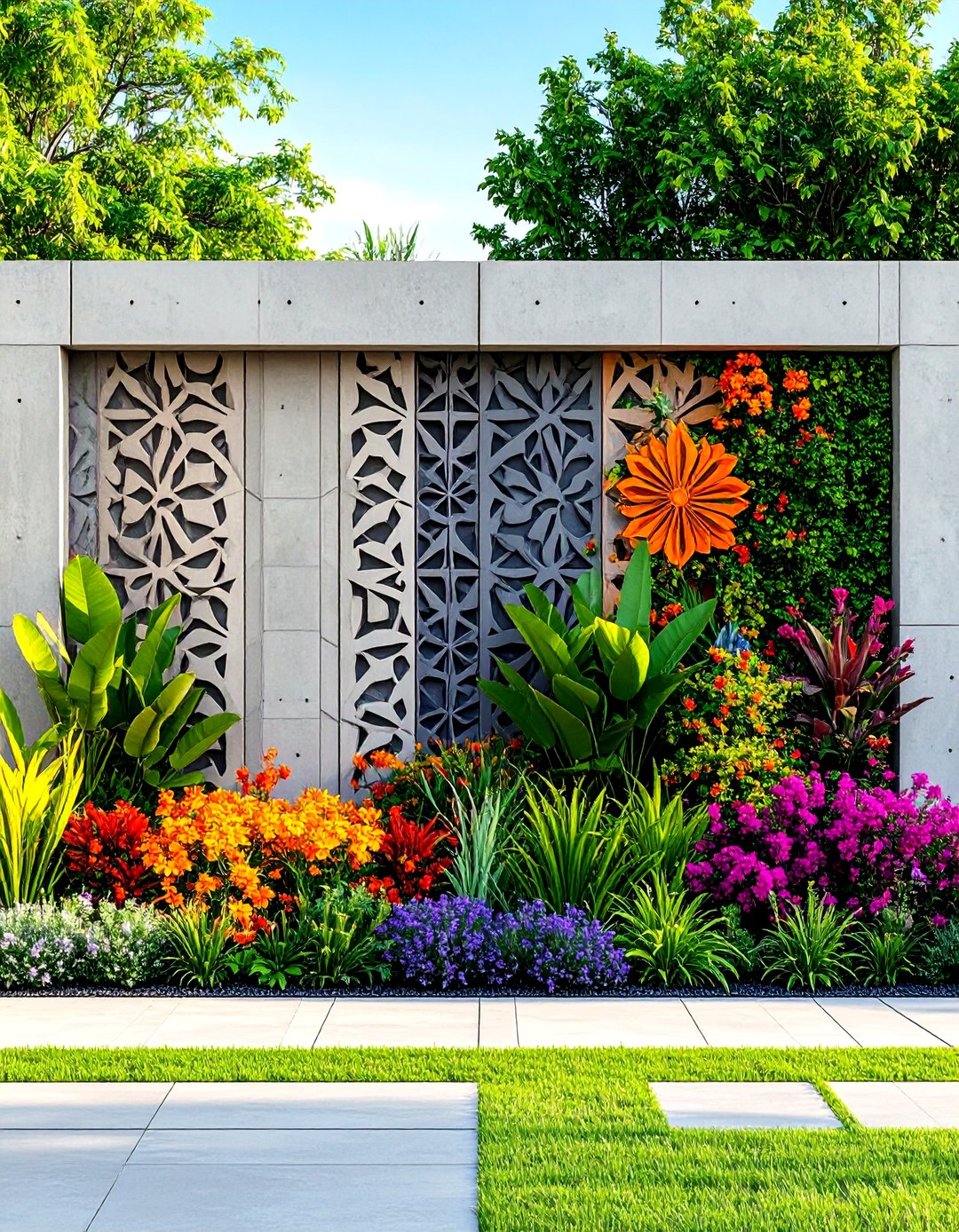 24 Concrete Garden Ideas for Lush Greenery and Water Features - Too ...