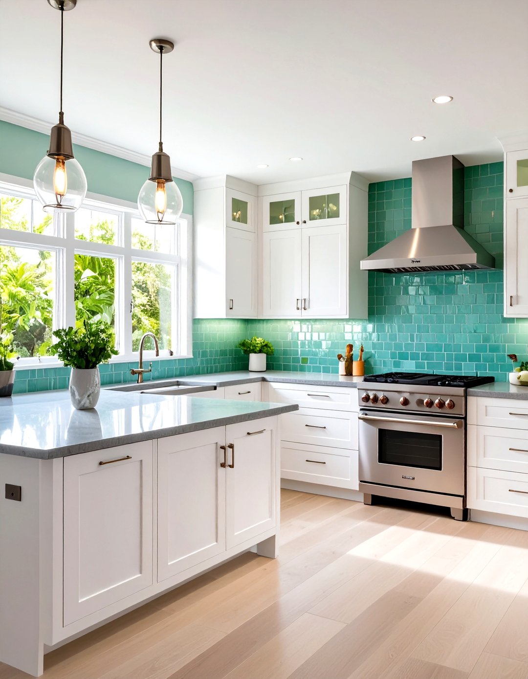 24 Kitchen with Green Backsplash Ideas for Chic Design - Too Much Time