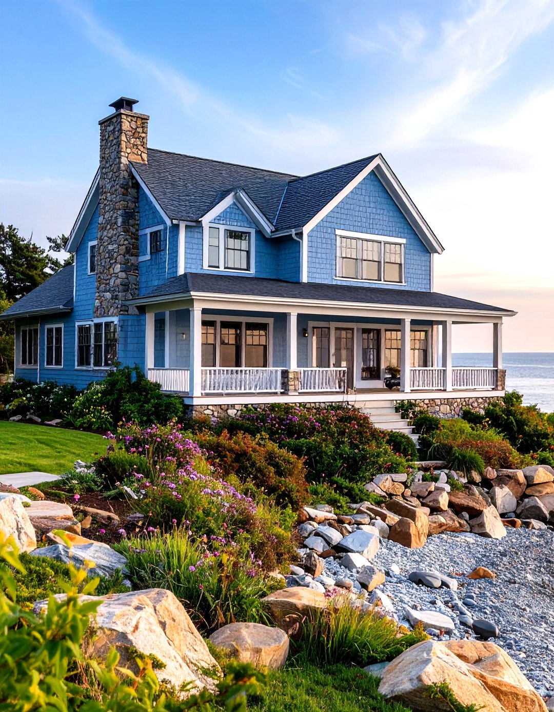 24 Light Blue House Exterior Ideas to Boost Curb Appeal - Too Much Time