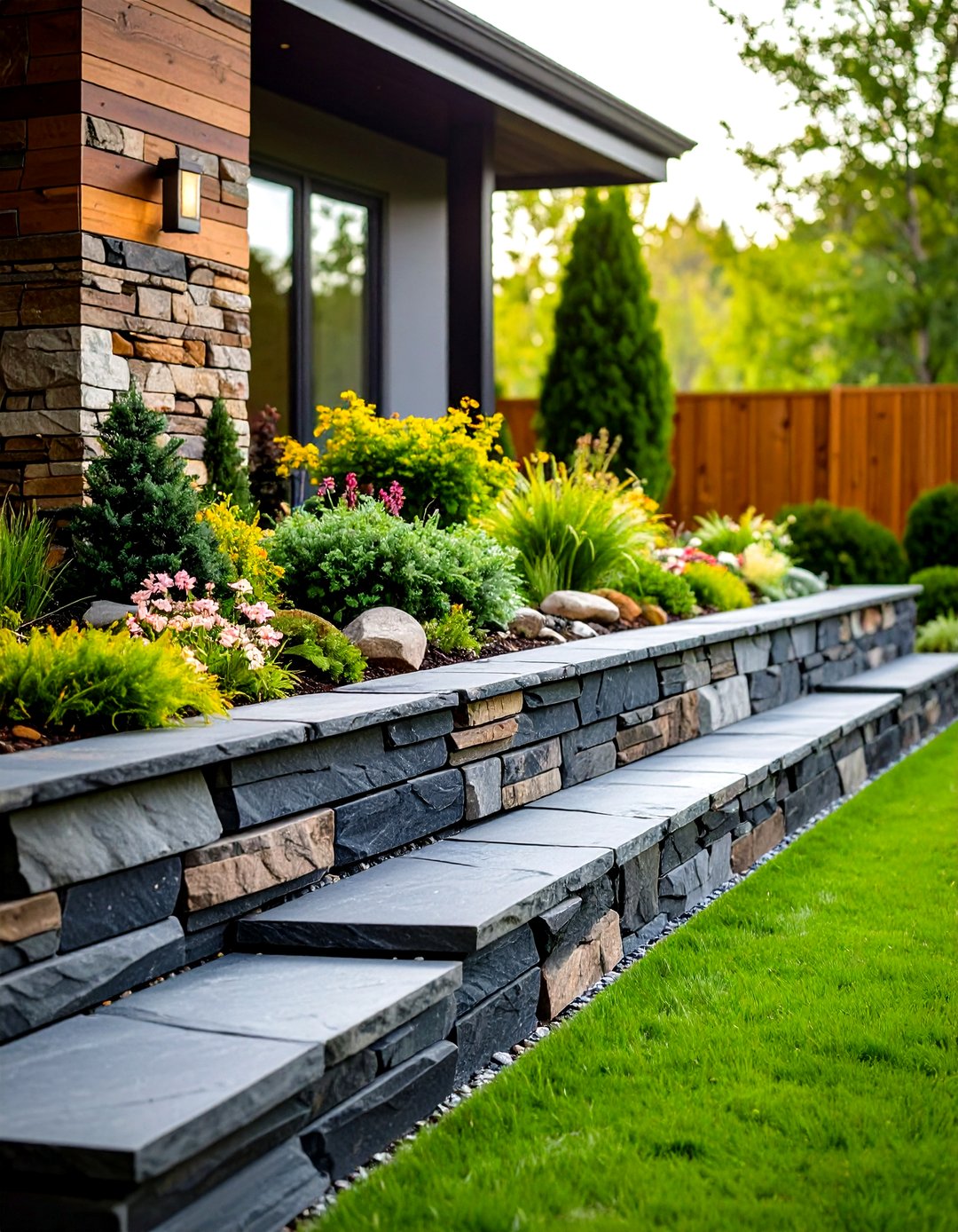 24 Natural Rock Retaining Wall Ideas to Boost Outdoors - Too Much Time