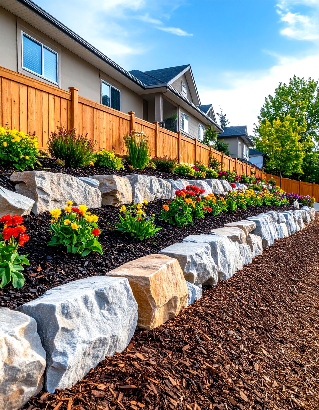 24 Front Yard Landscaping Ideas with Rocks and Mulch - Too Much Time