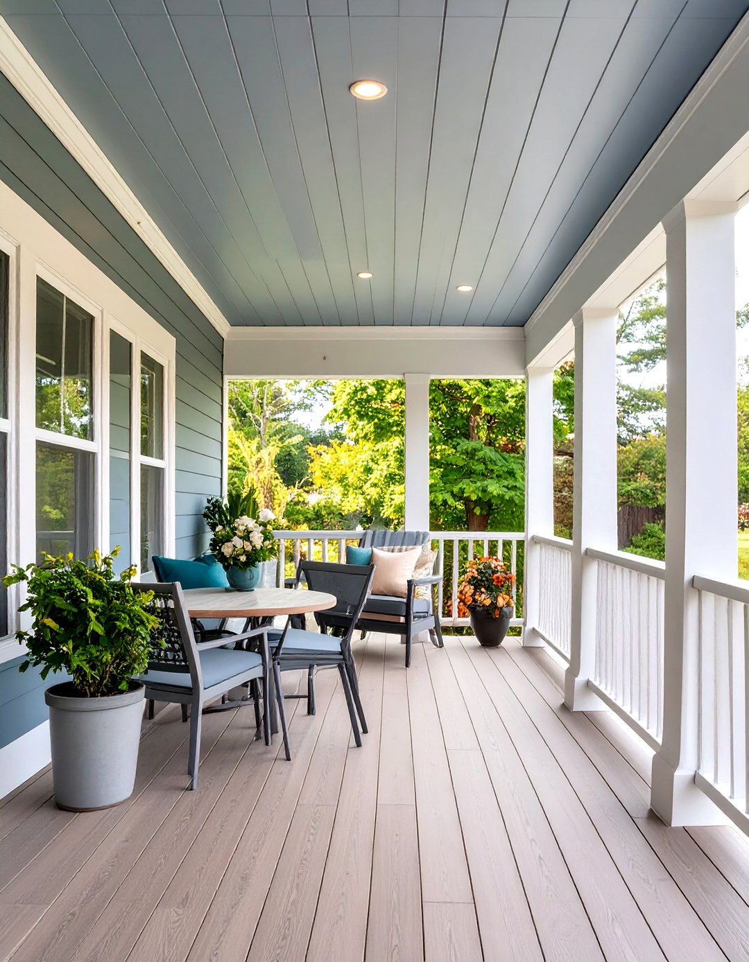 24 Vinyl Porch Ceiling Ideas to Brighten Outdoor Spaces - Too Much Time