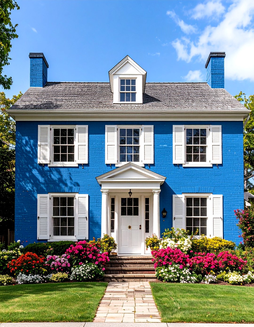 24 Painted Brick Houses: Color Ideas and Curb Appeal Tips - Too Much Time