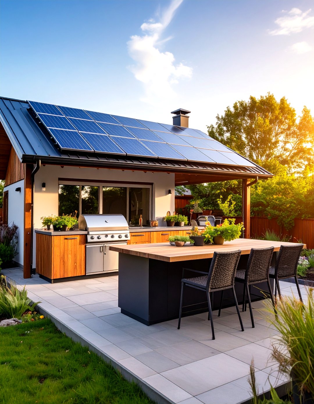 24 Outdoor Kitchen Roof Ideas That Elevate Your Space - Too Much Time
