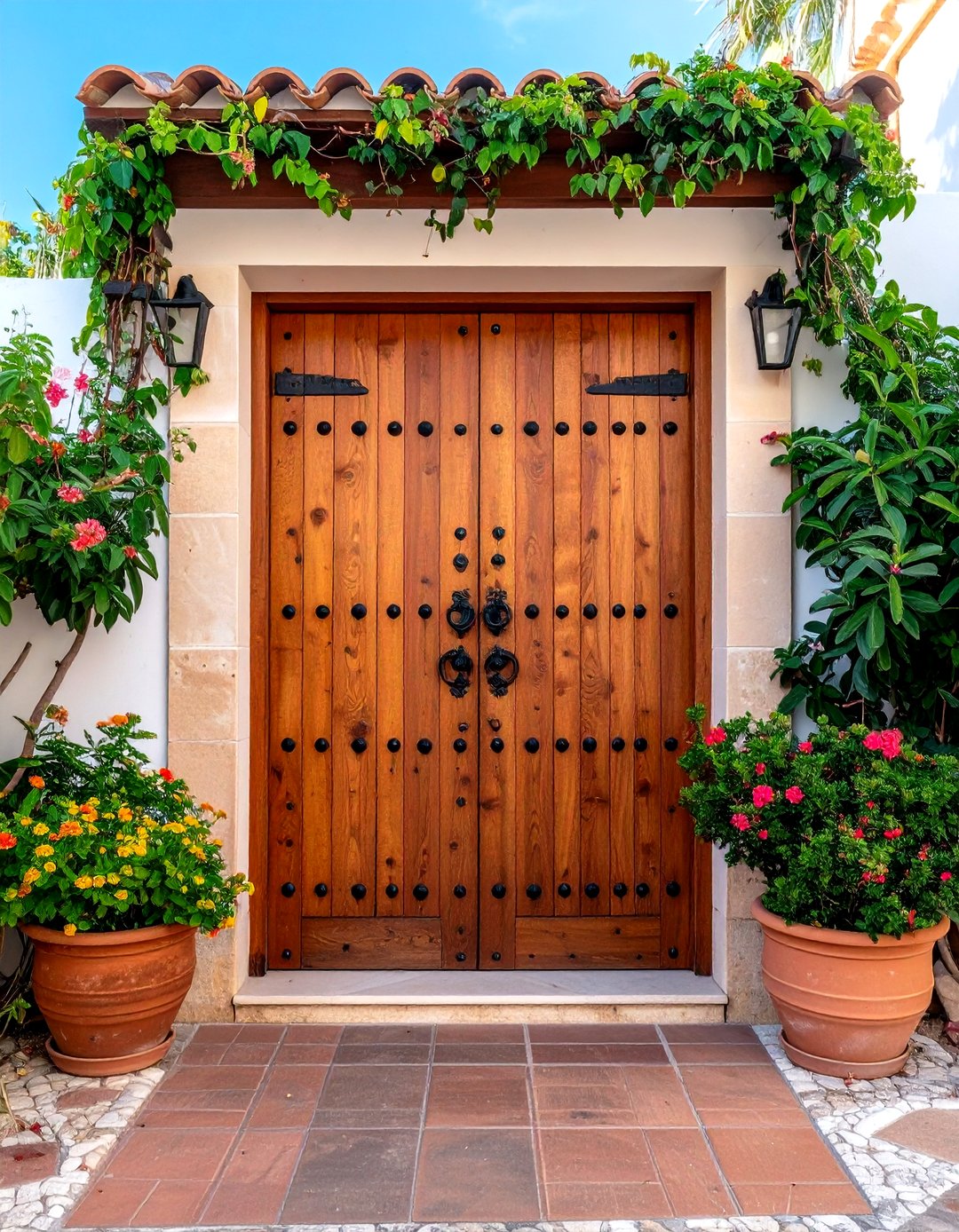 24 Spanish Style Front Door Ideas to Boost Curb Appeal - Too Much Time
