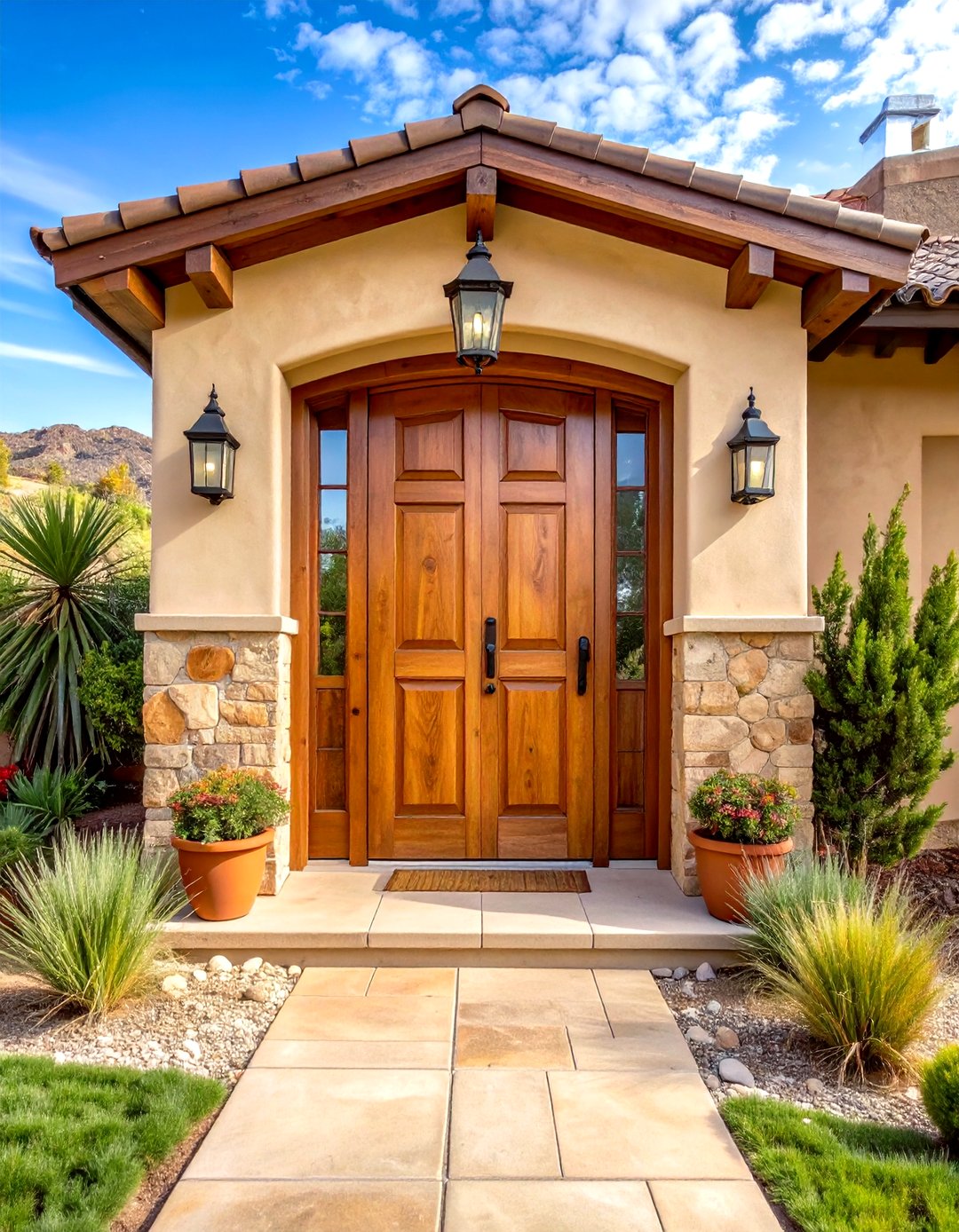 24 Spanish Style Front Door Ideas to Boost Curb Appeal - Too Much Time
