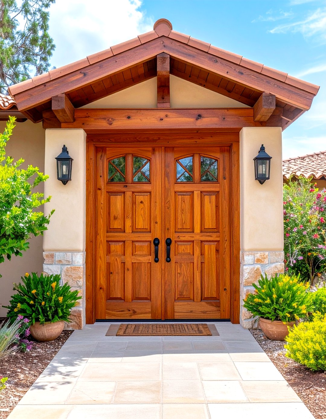 24 Spanish Style Front Door Ideas to Boost Curb Appeal - Too Much Time