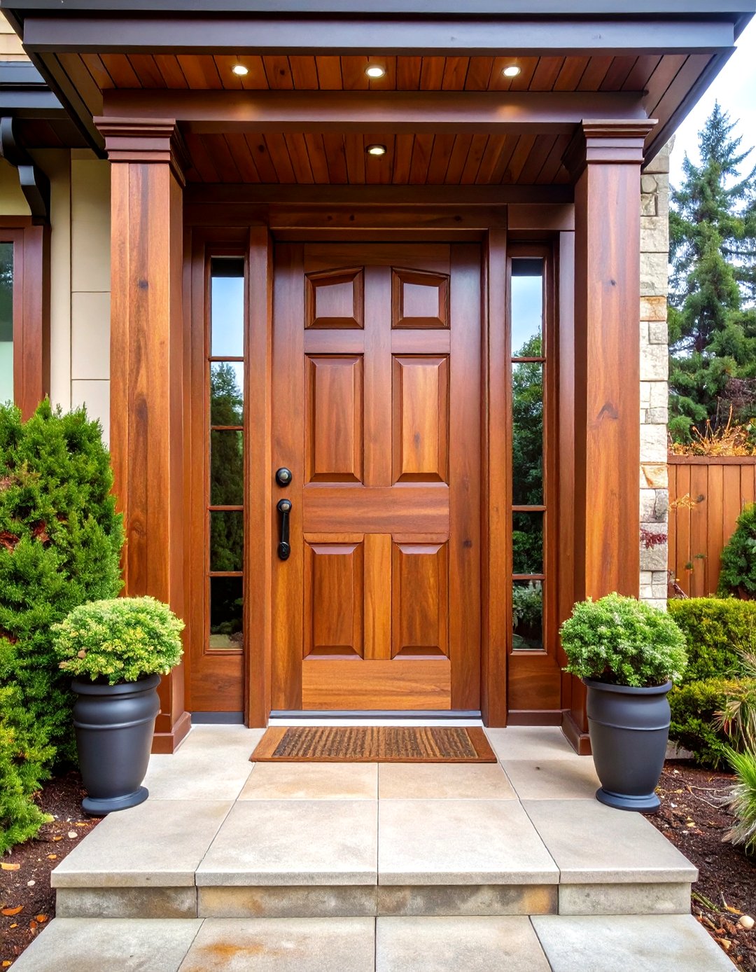24 Stained Front Door Ideas: Welcome Entryway Makeover - Too Much Time