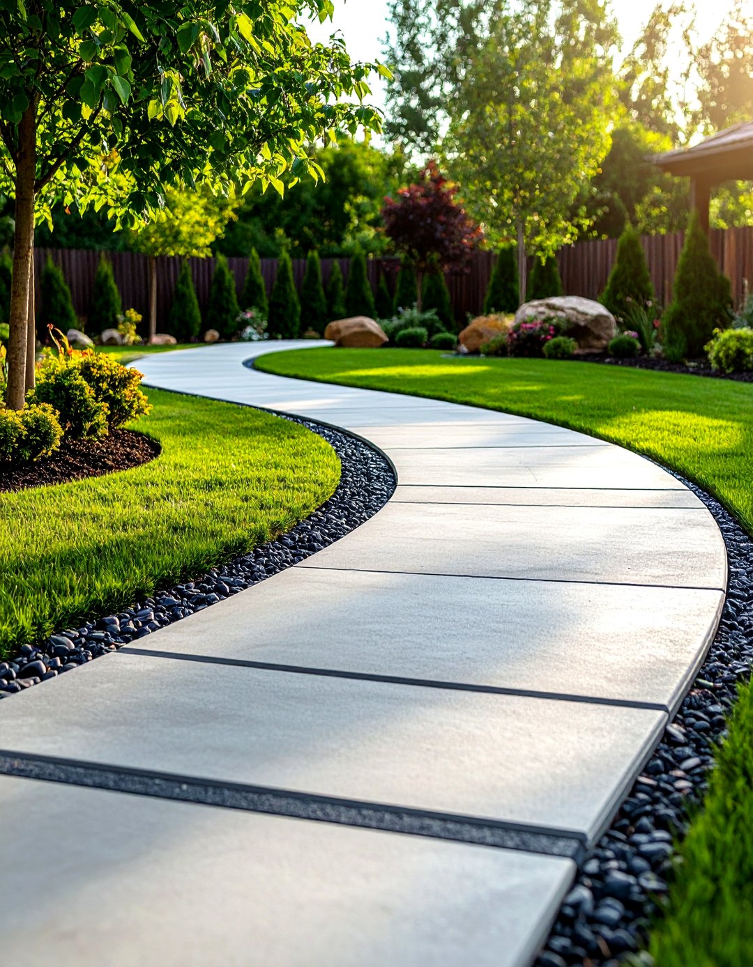 24 Curved Walkway Ideas for Outdoors and Walkways Today - Too Much Time