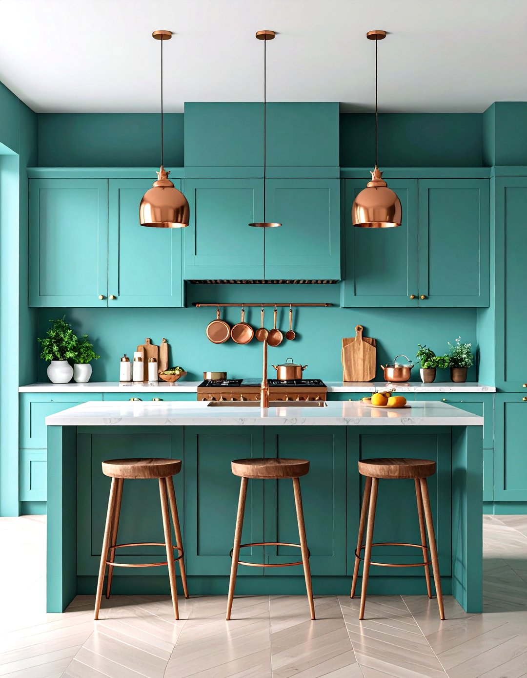 24 Green and Copper Kitchen Ideas for Stylish Kitchens - Too Much Time