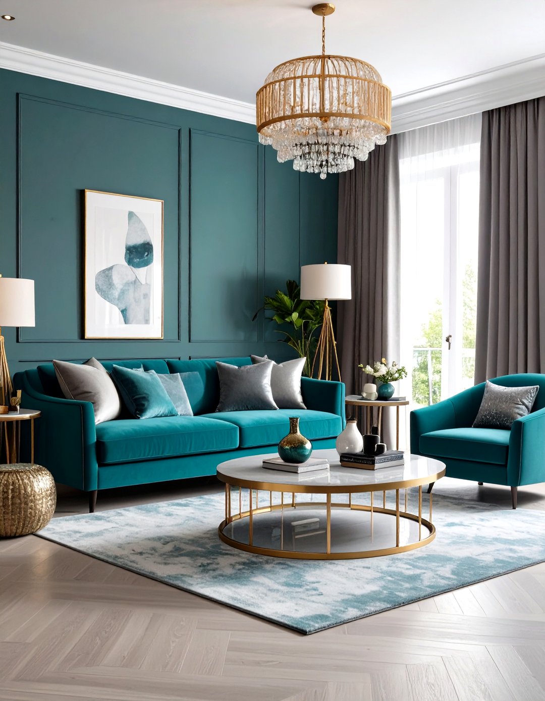 24 Teal Living Room Ideas: Stylish Pops Of Calm Color - Too Much Time