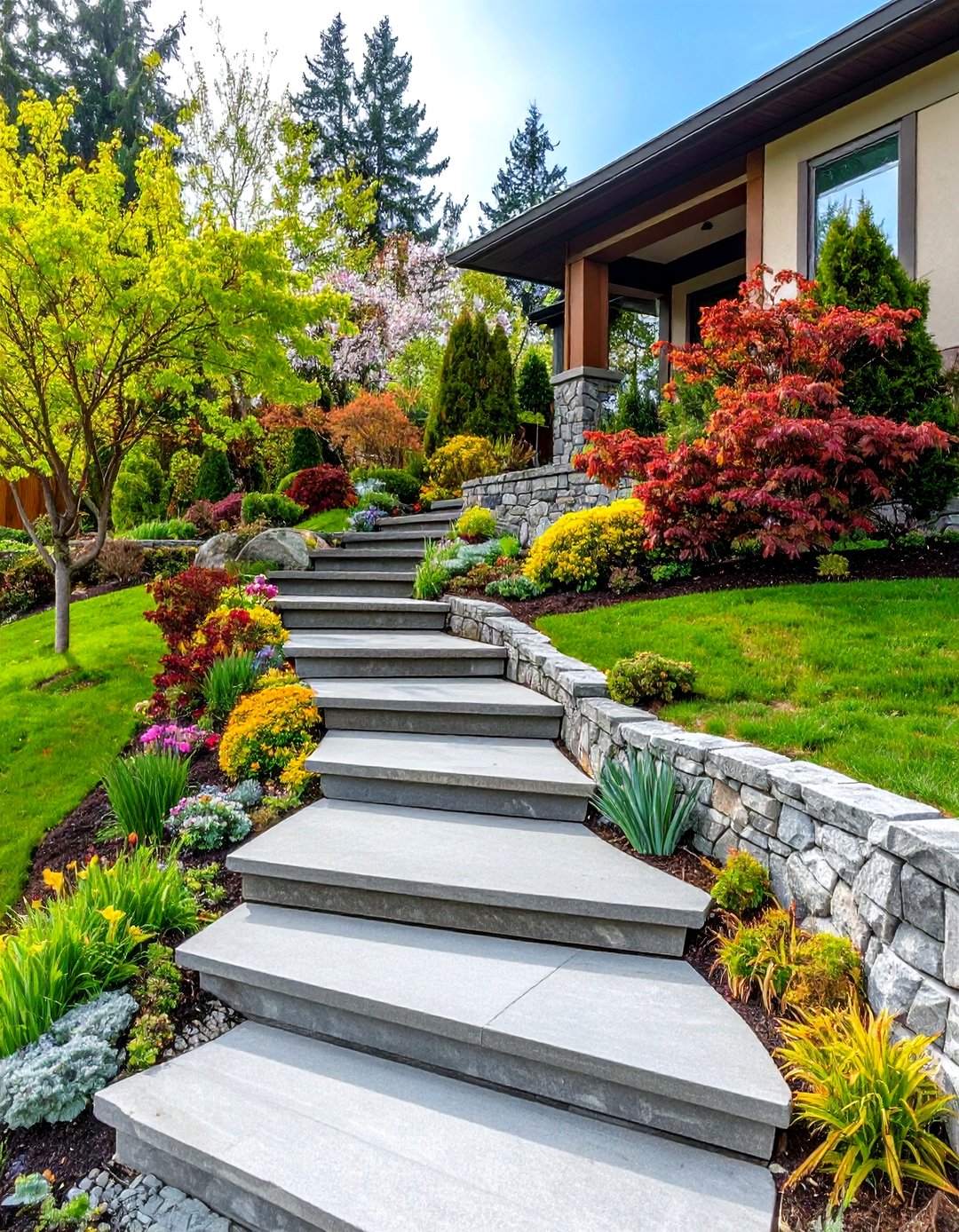 24 Sloped Walkway Ideas for Outdoor Paths and Steps - Too Much Time