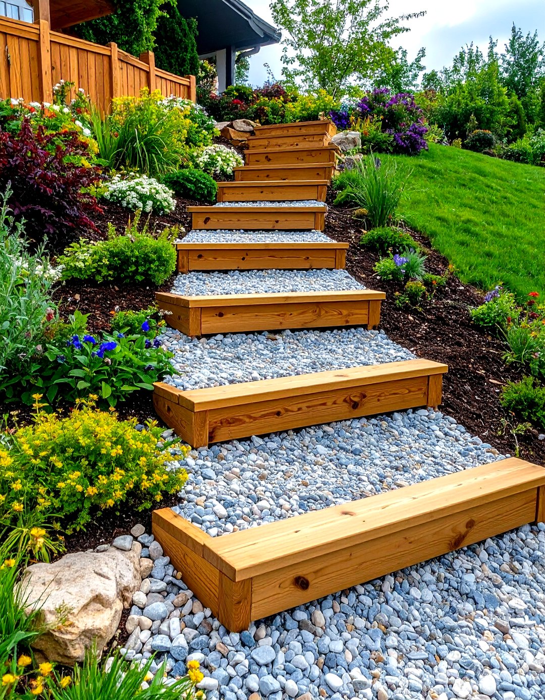 24 Sloped Walkway Ideas for Outdoor Paths and Steps - Too Much Time