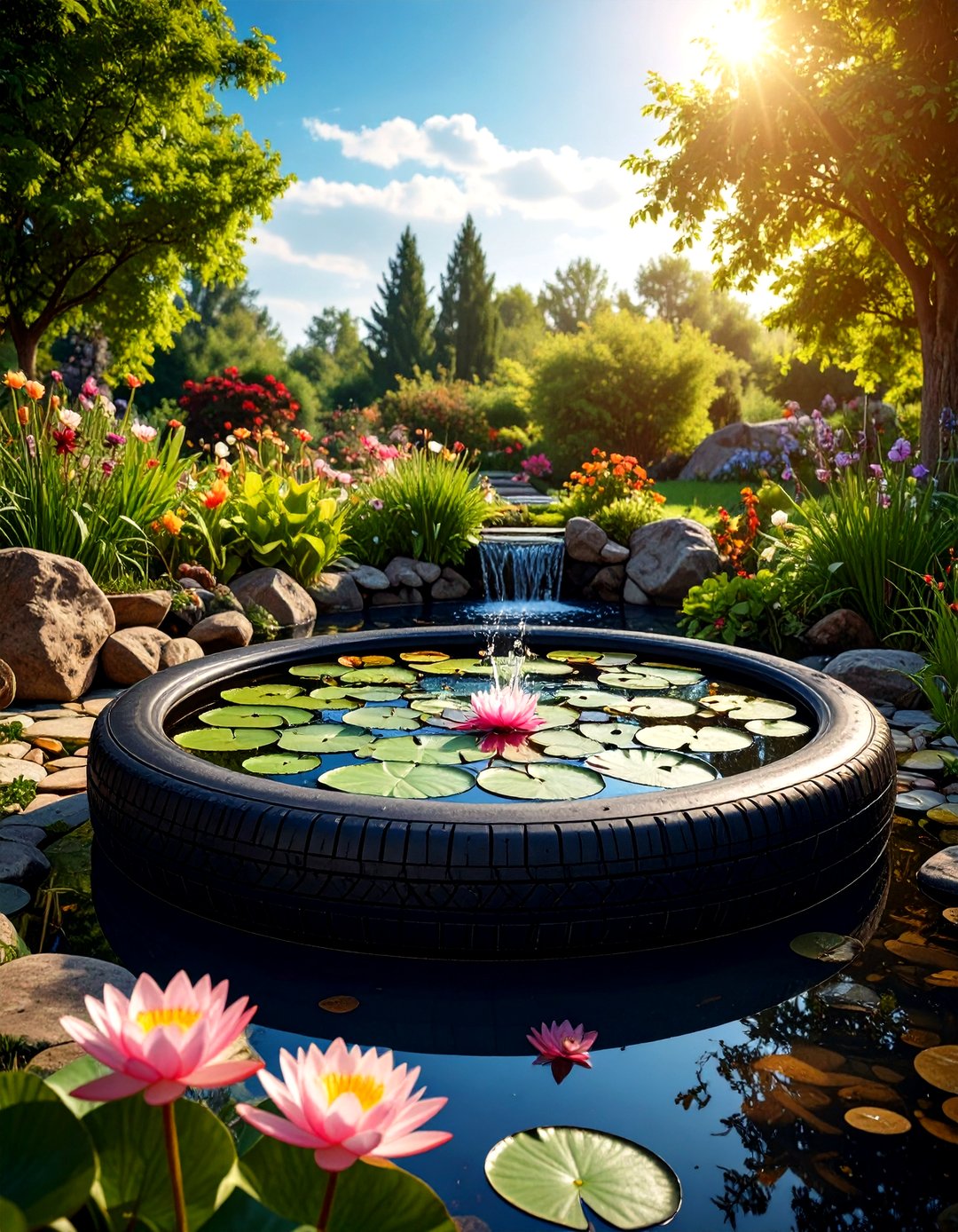 24 Recycled Tyre Garden Art Ideas: Eco Yard Décor Ideas - Too Much Time